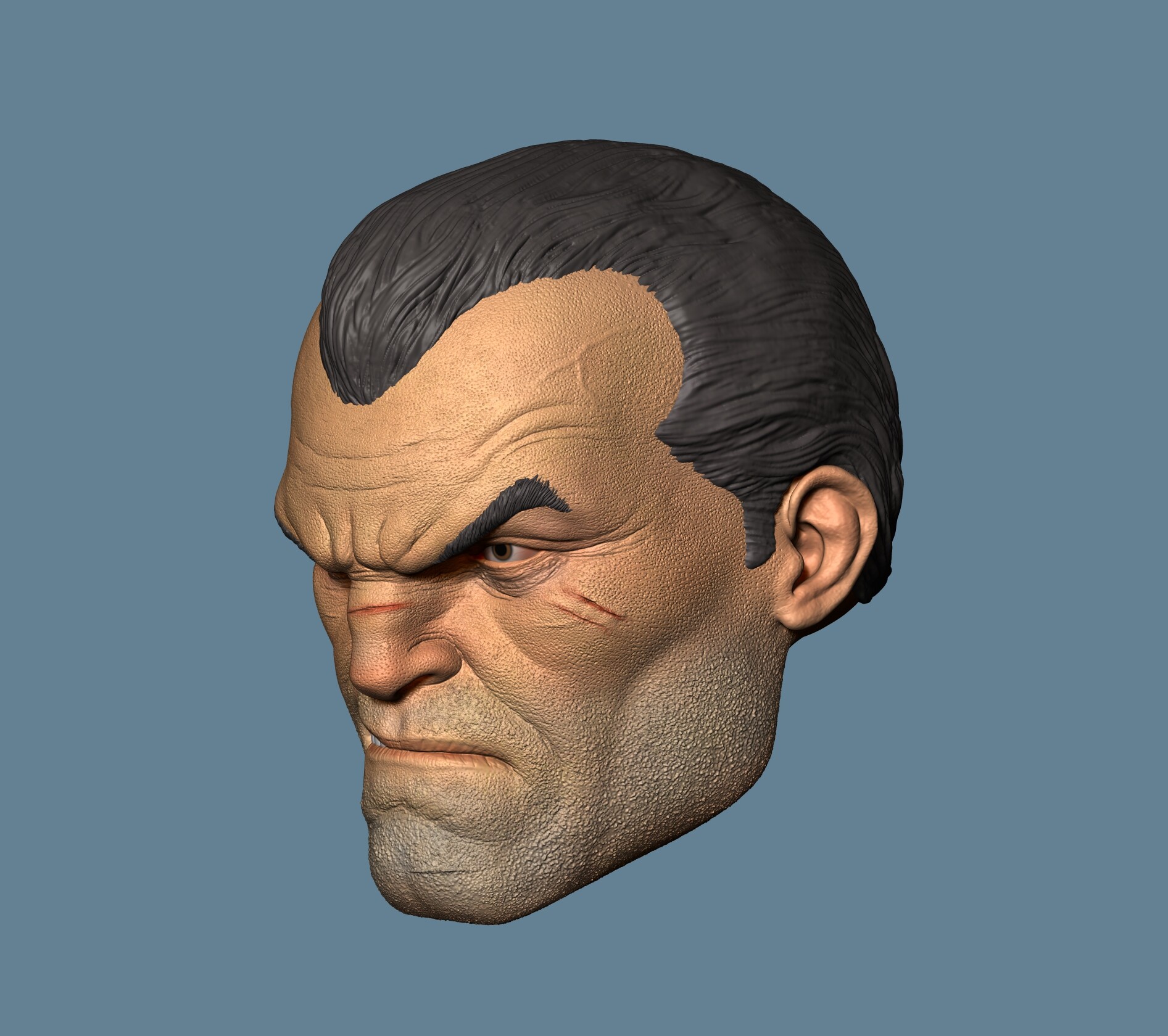 Julio Rojas - The Punisher head sculpt.