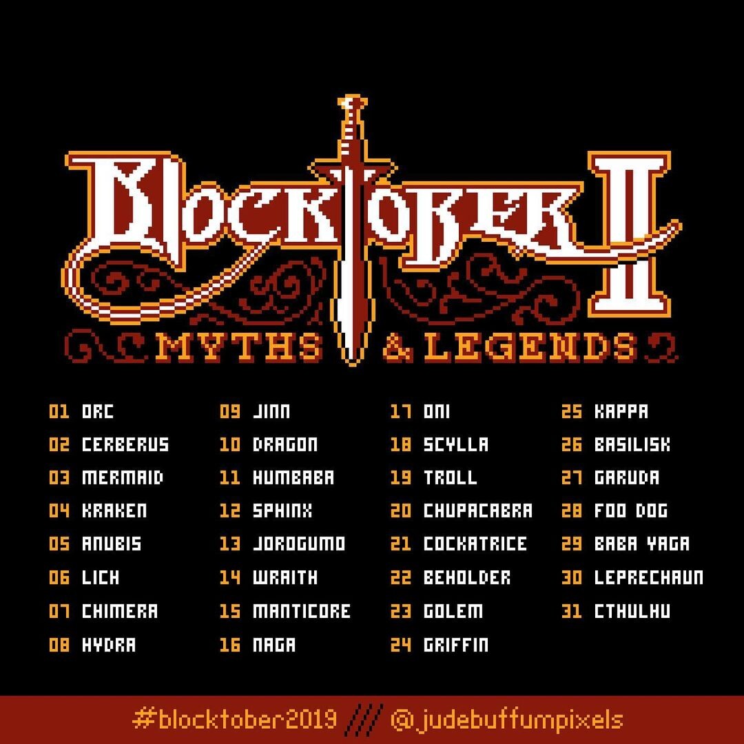 ArtStation - Blocktober 2019 by @judebuffumpixels