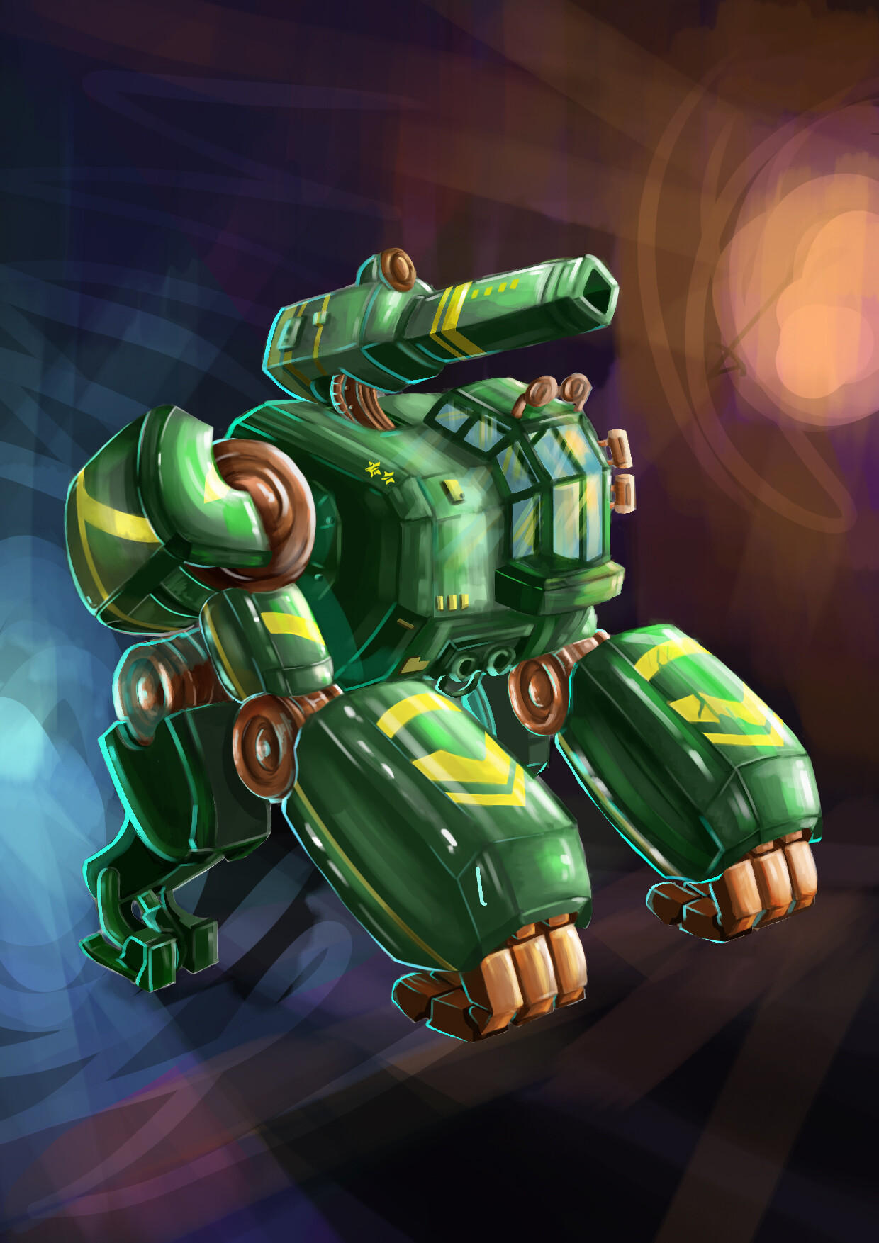 ArtStation - Digital Painting - Army Bot