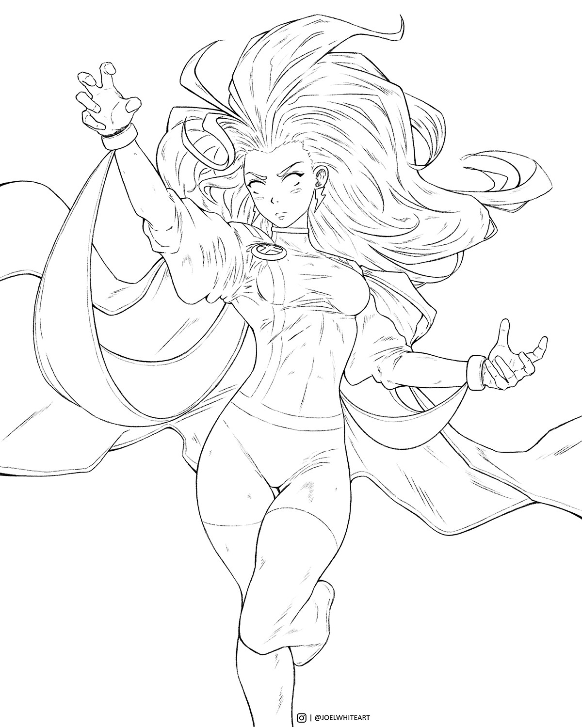 storm coloring pages x men