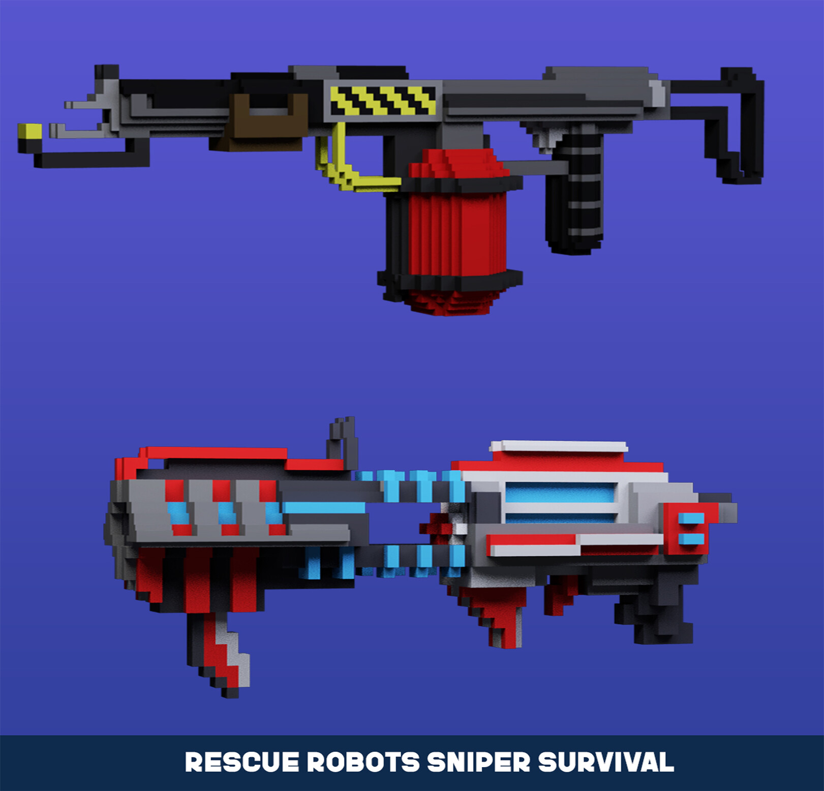 ArtStation - Voxel Weapons
