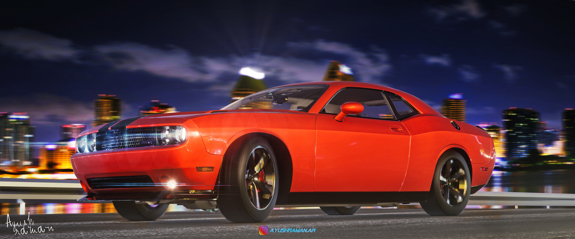 ArtStation - Dodge Challenger SRT HQ Render