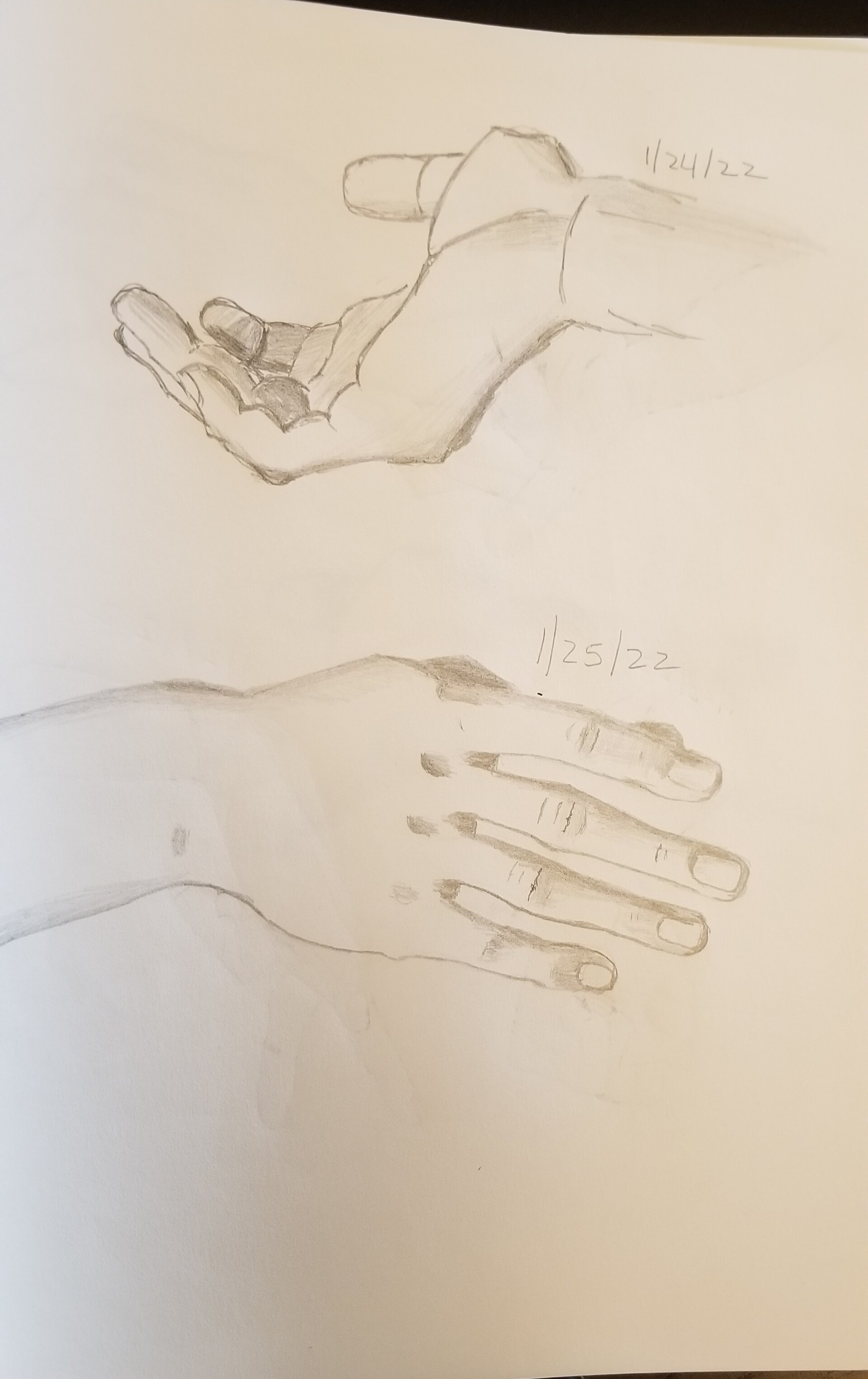ArtStation - Hand practice - pencil