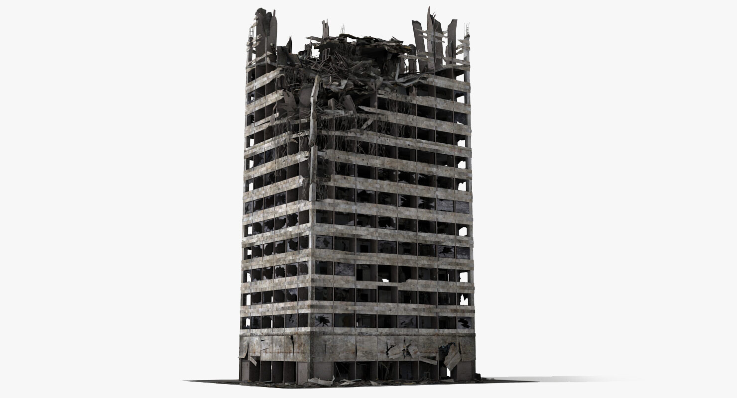 ArtStation - Ruined Building 3D Model 2