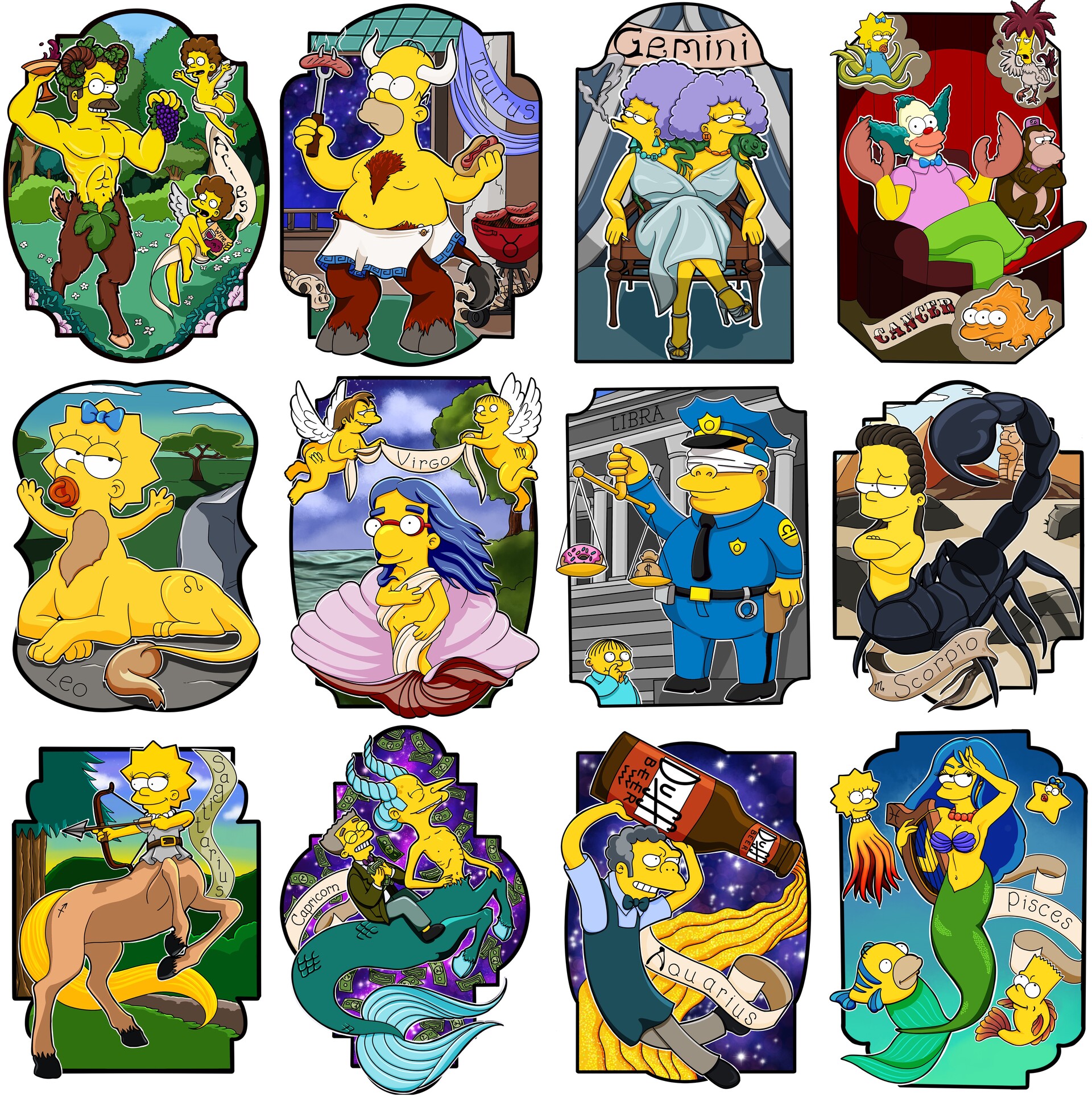 Zodiac signs as simpsons characters 60 photos - Astrologytoyou.com