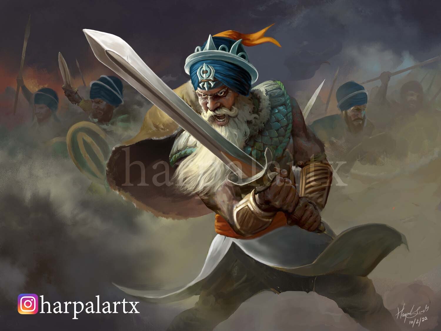 ArtStation - Sikhism fight concept