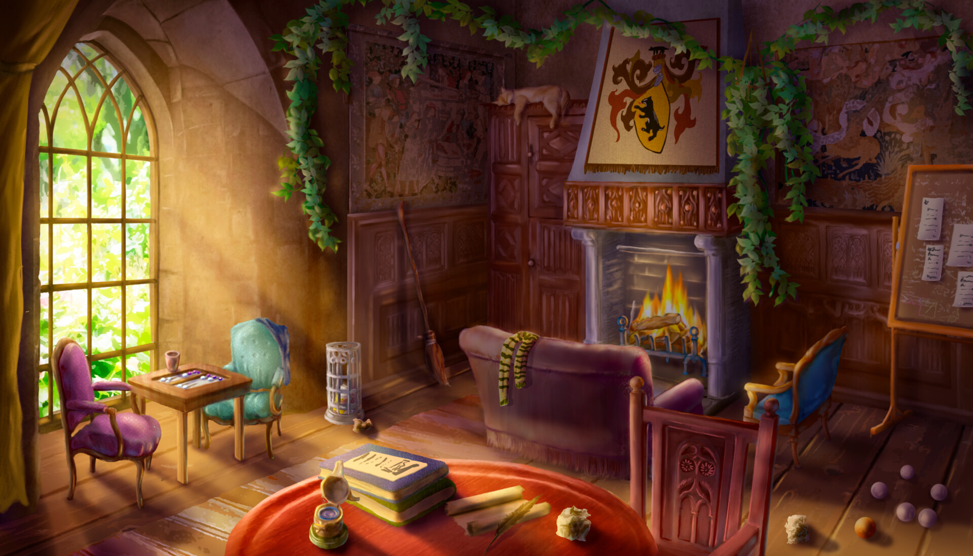 ArtStation - Hufflepuff Common Room Fan Art
