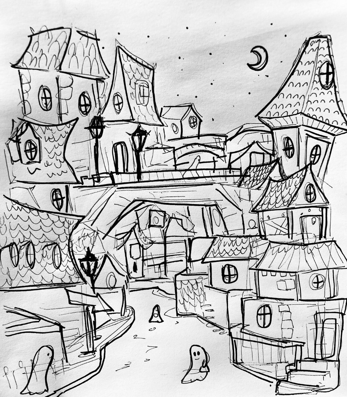 ghost town coloring pages