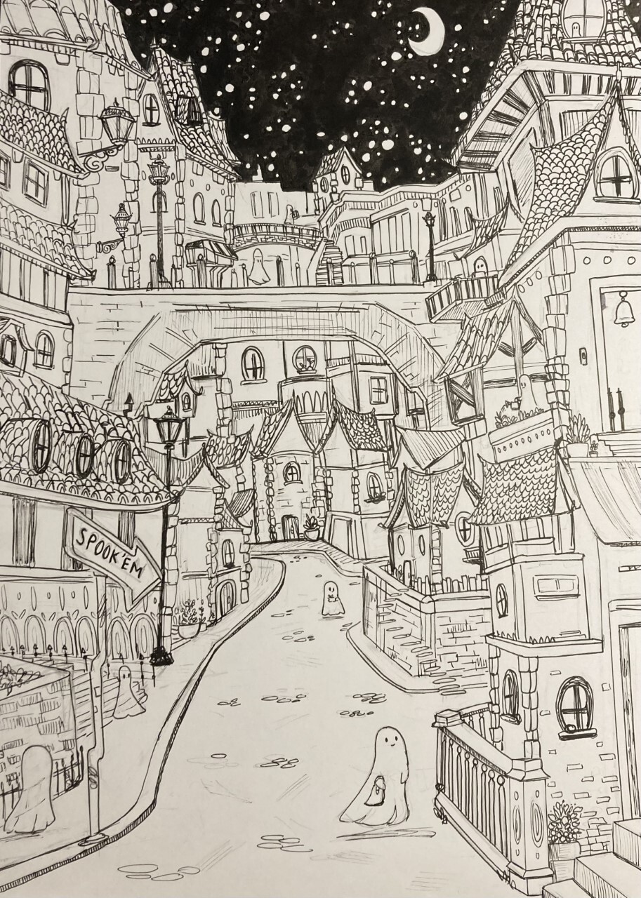 ghost town coloring pages