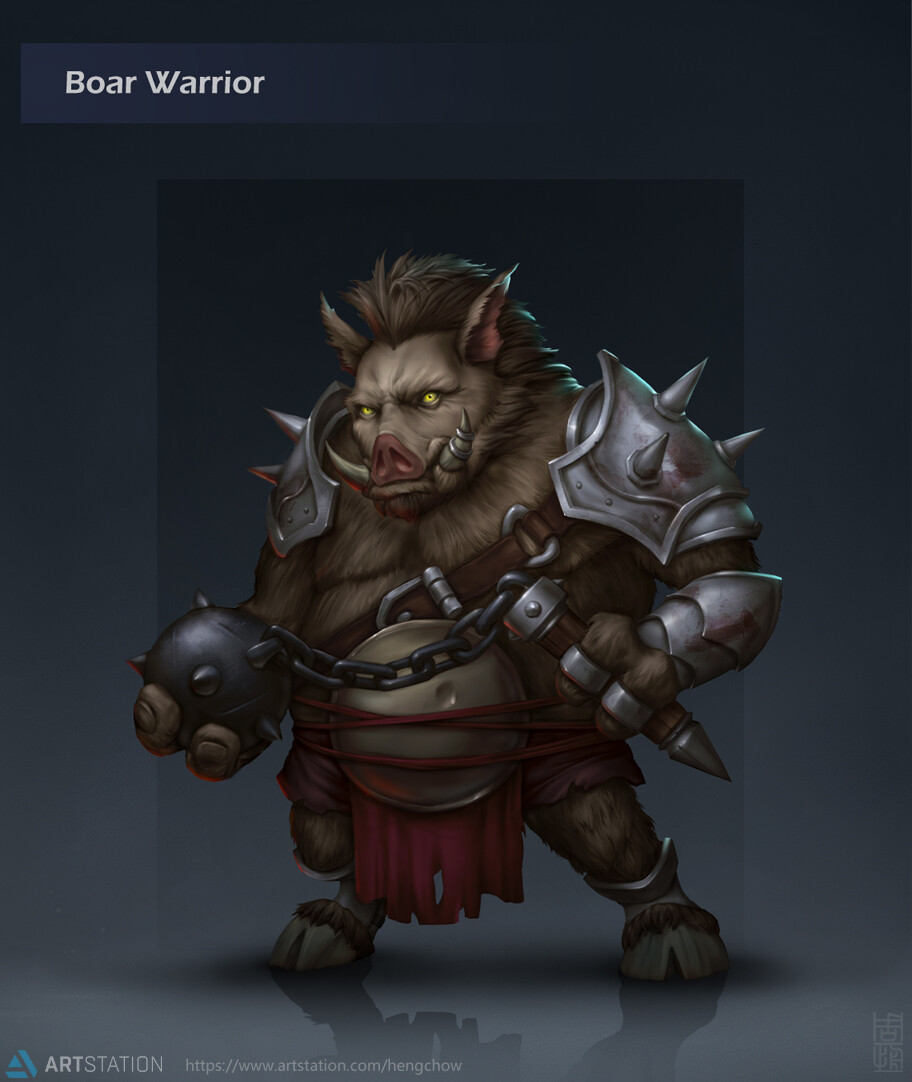 ArtStation - Boar Warrior