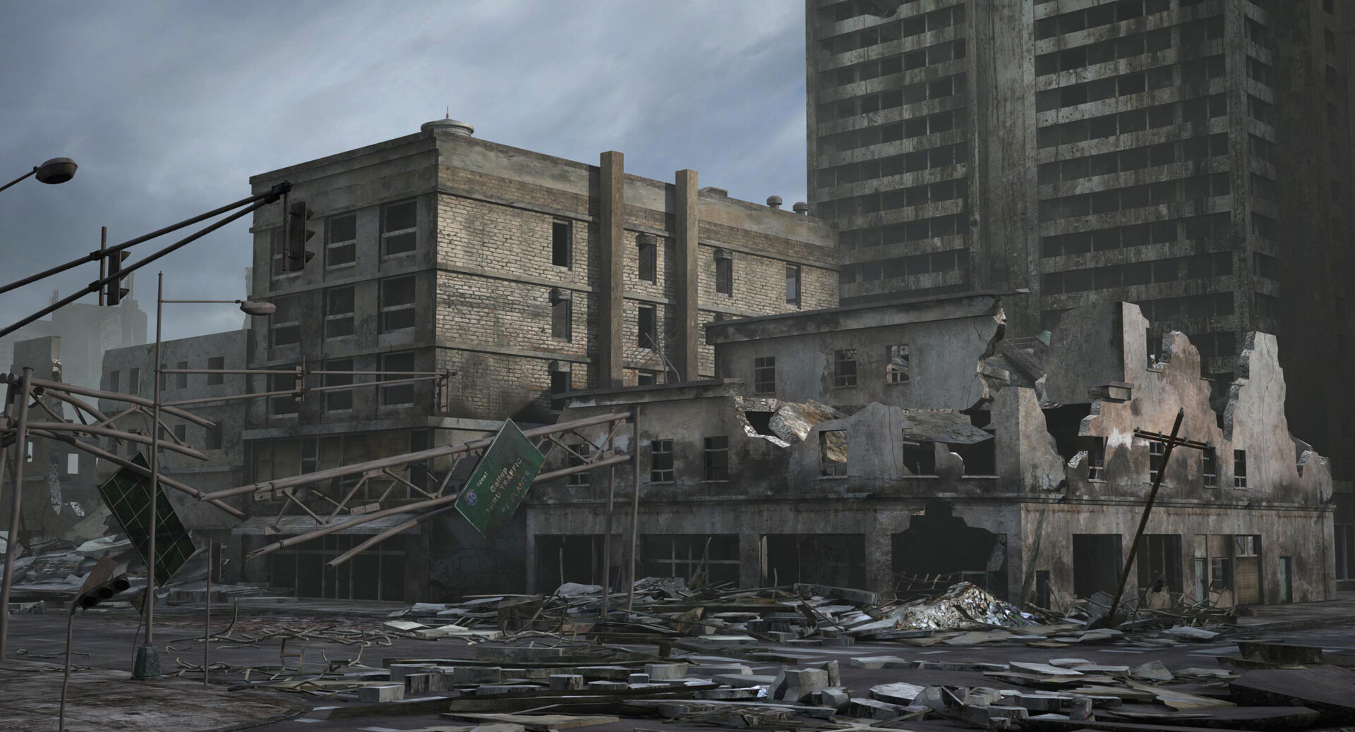 3DmKits - Ruined City Complete Scene