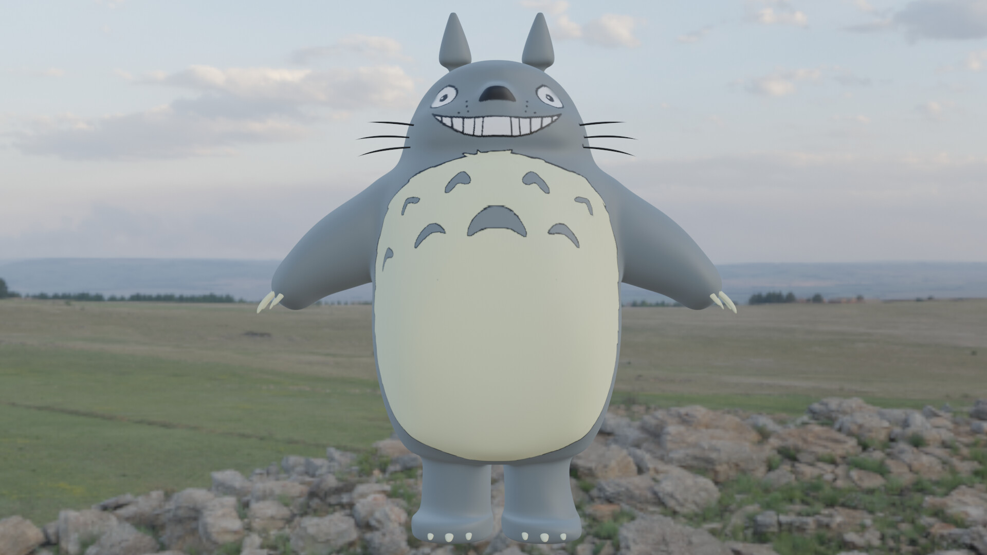 ArtStation - Totoro 3D modelling, turn around