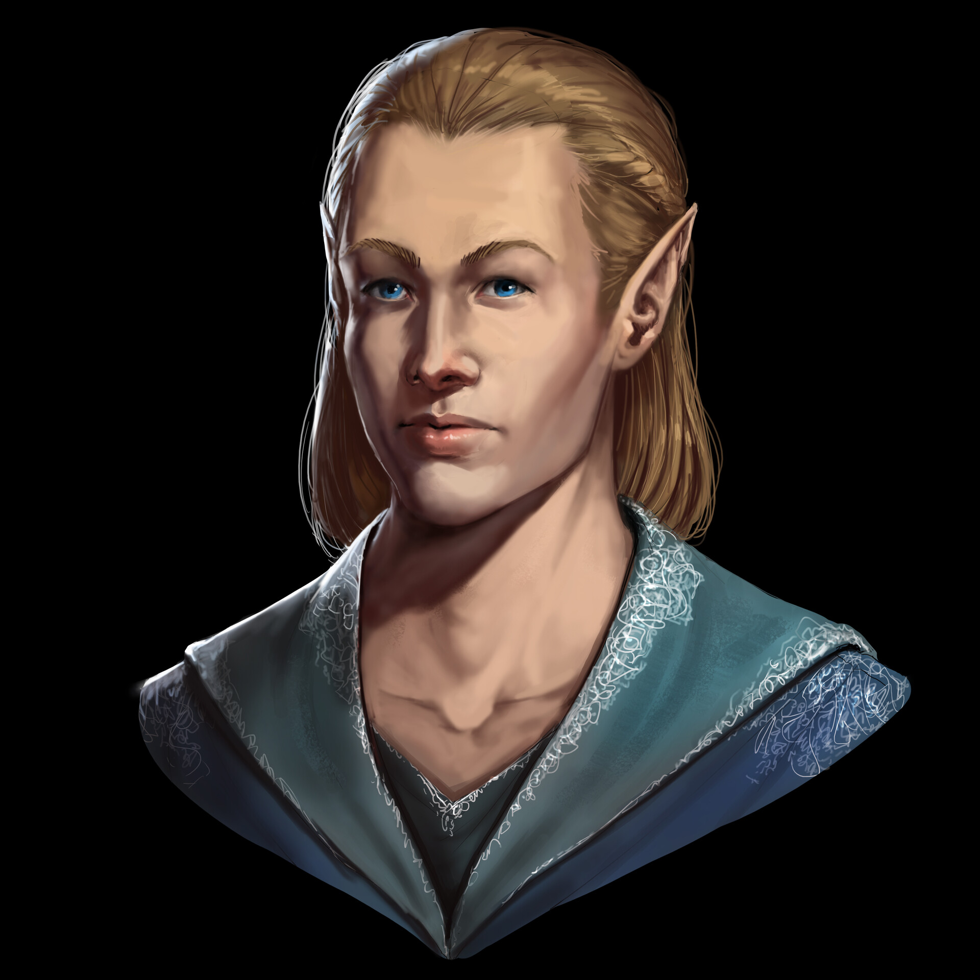 ArtStation - D&D character portrait - Elf
