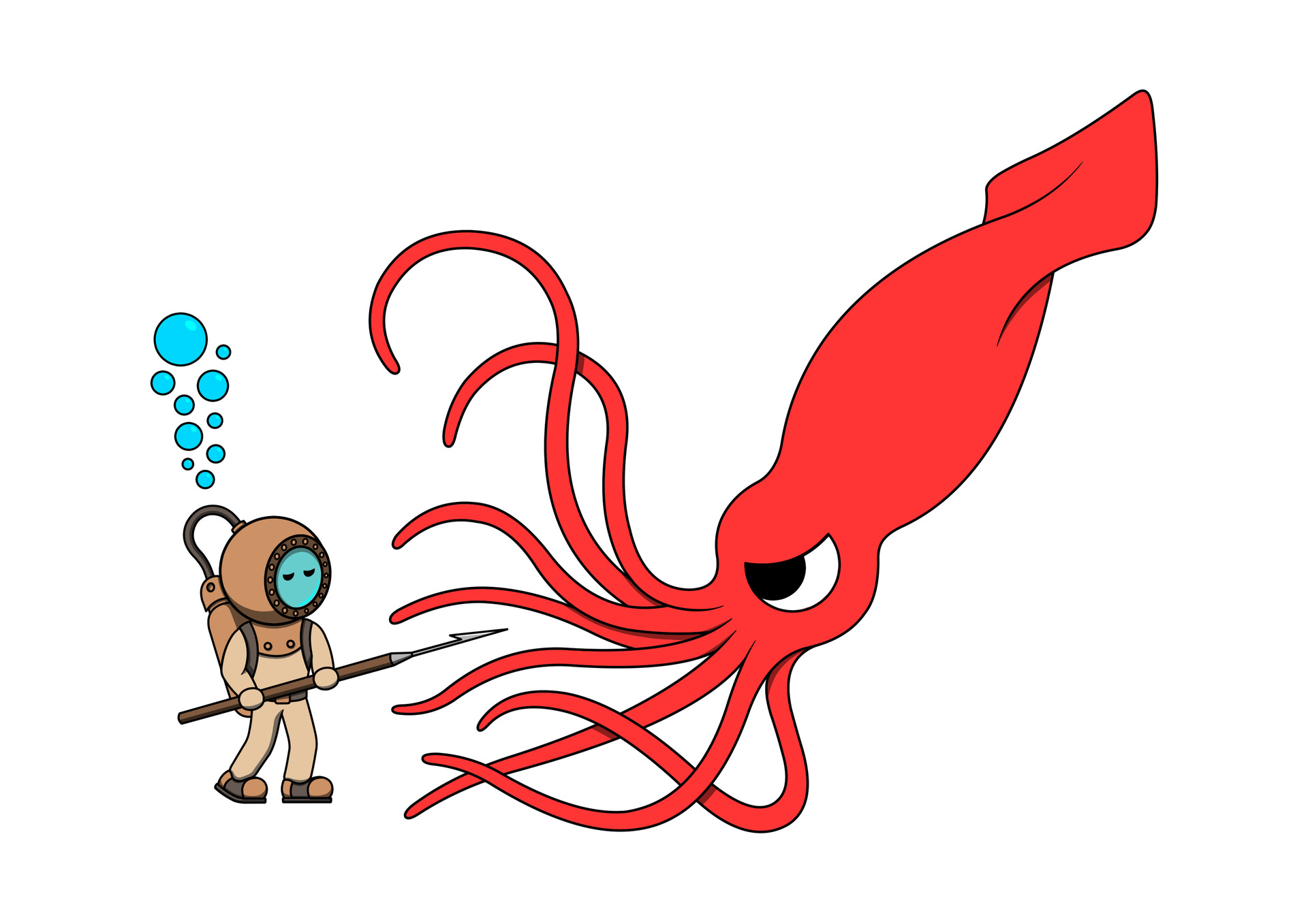 ArtStation - Kawai Nemo vs. Giant Squid