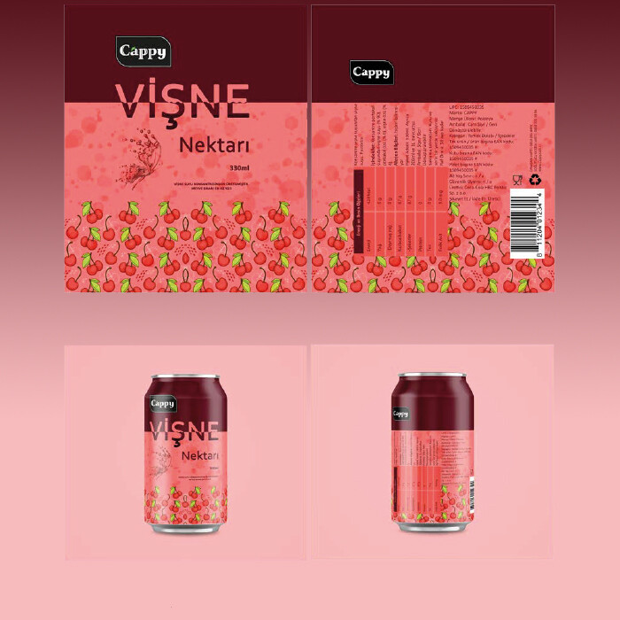 ArtStation - Cherry Drink Packaging Design