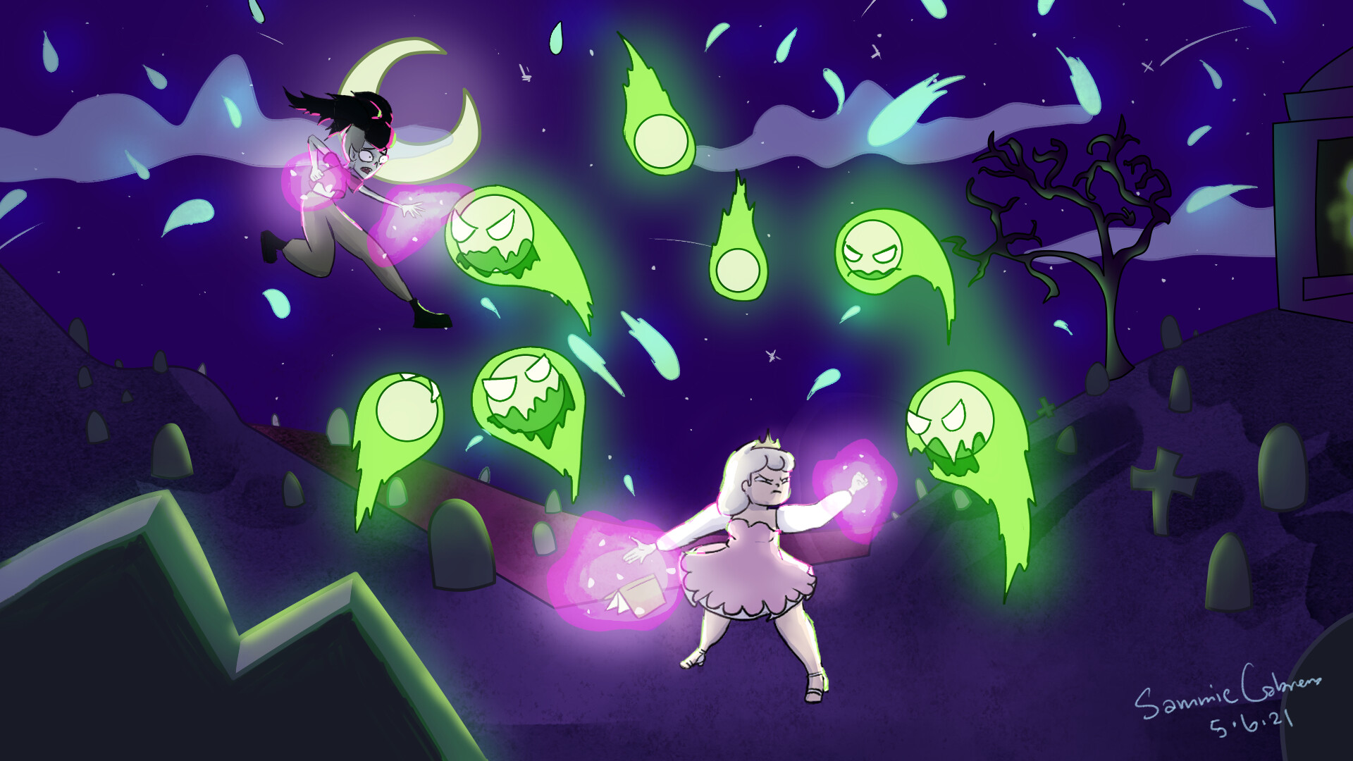 ArtStation - brittany and tiffany fight scene