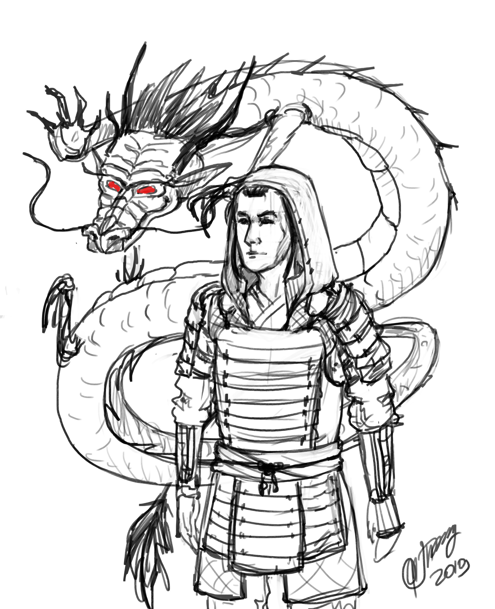 ArtStation - Dragon and Master 2019