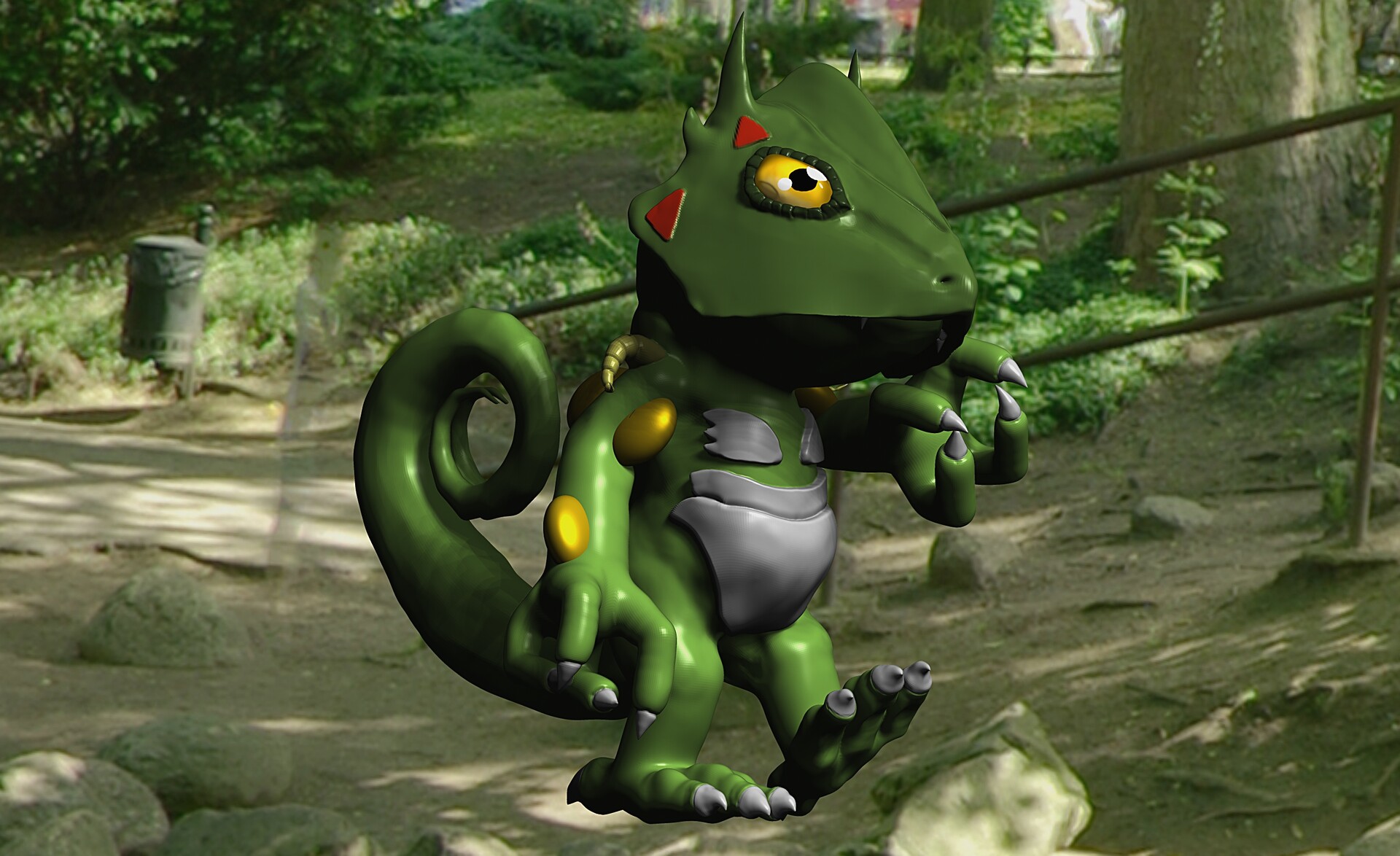 ArtStation - Digimon 2D\3D fanmade project:rookie form Chamelemon