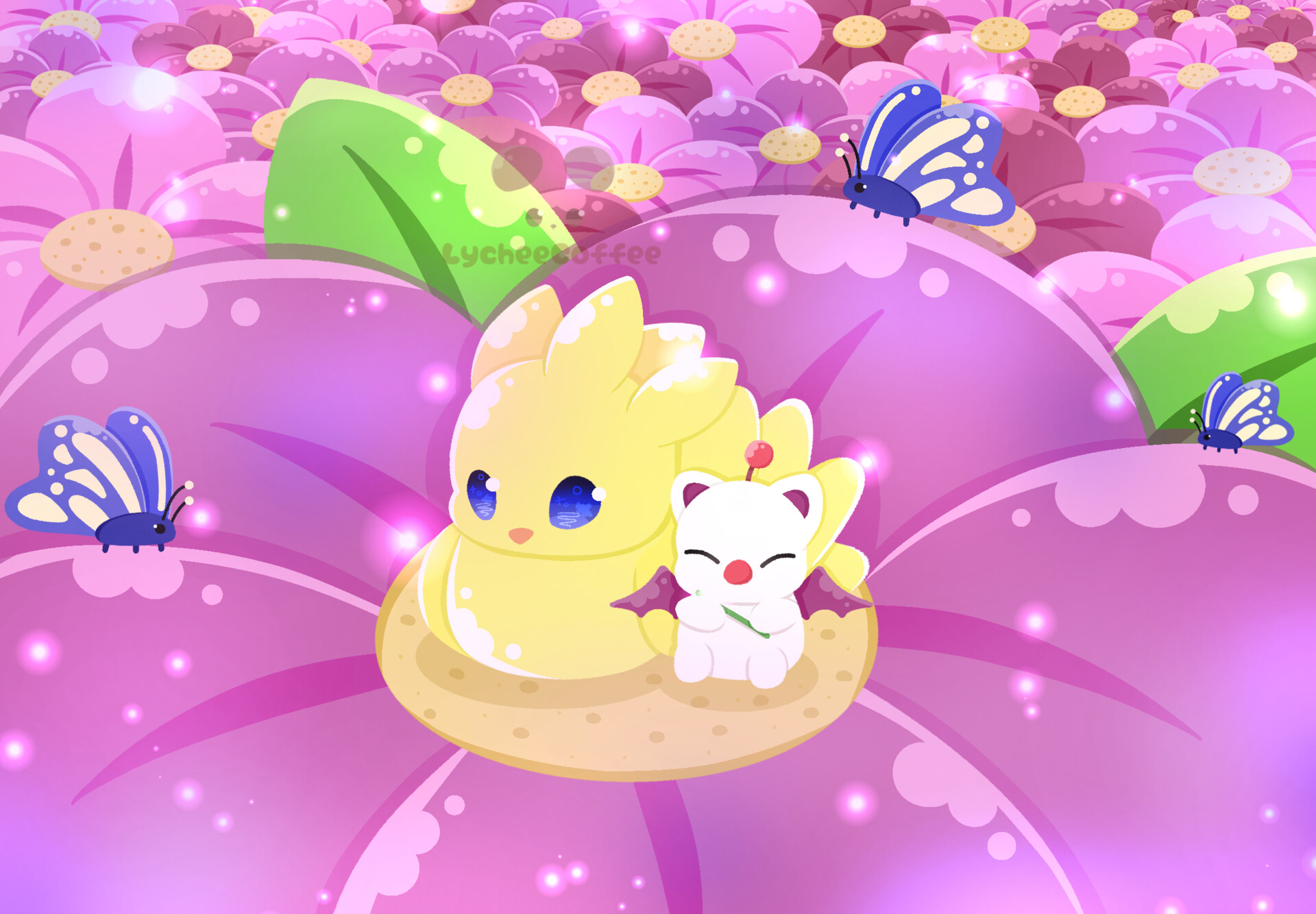 ArtStation - Final Fantasy - Chocobo and Moogle [Commission]