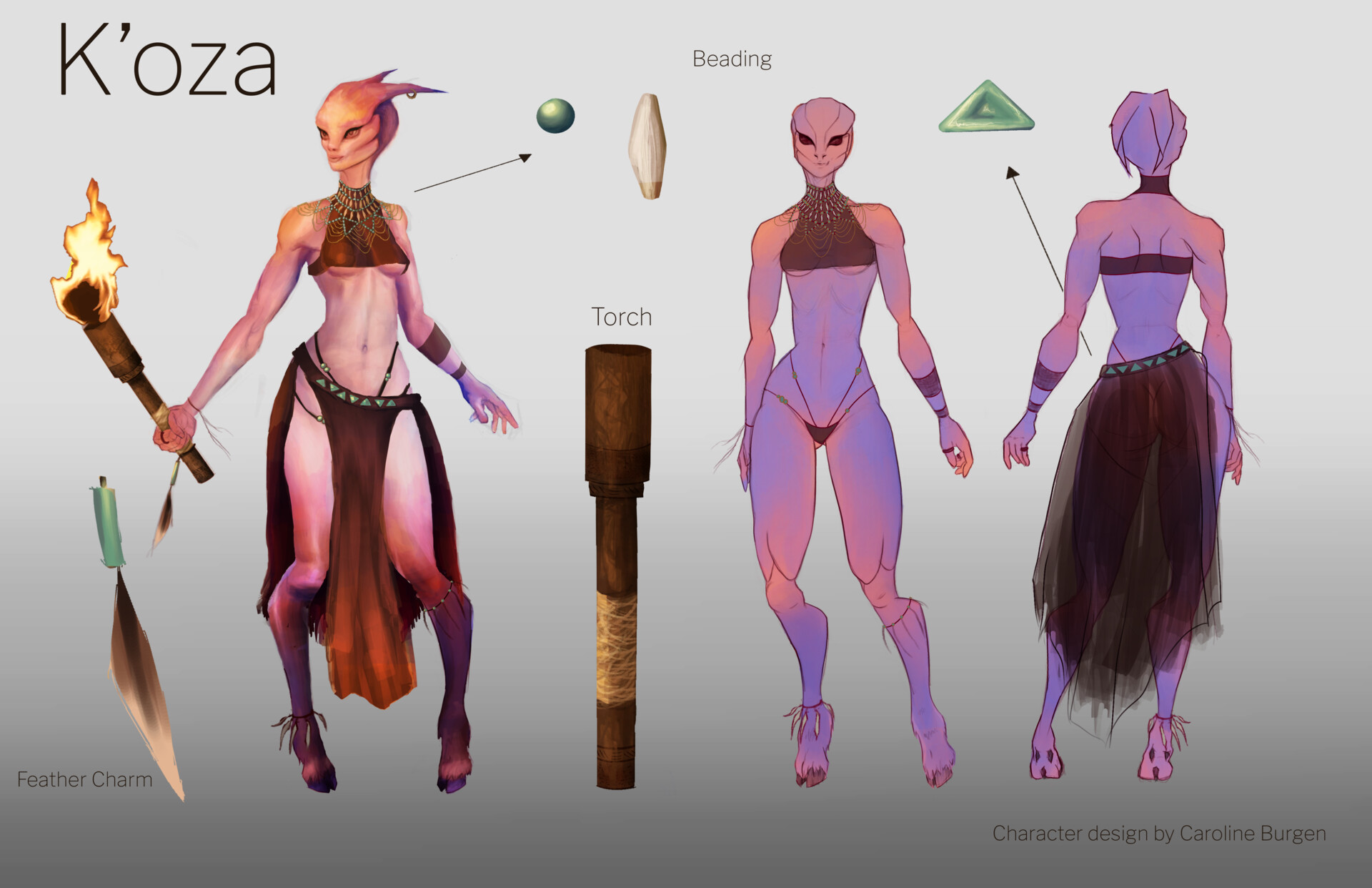 ArtStation - K'oza Character Sheet