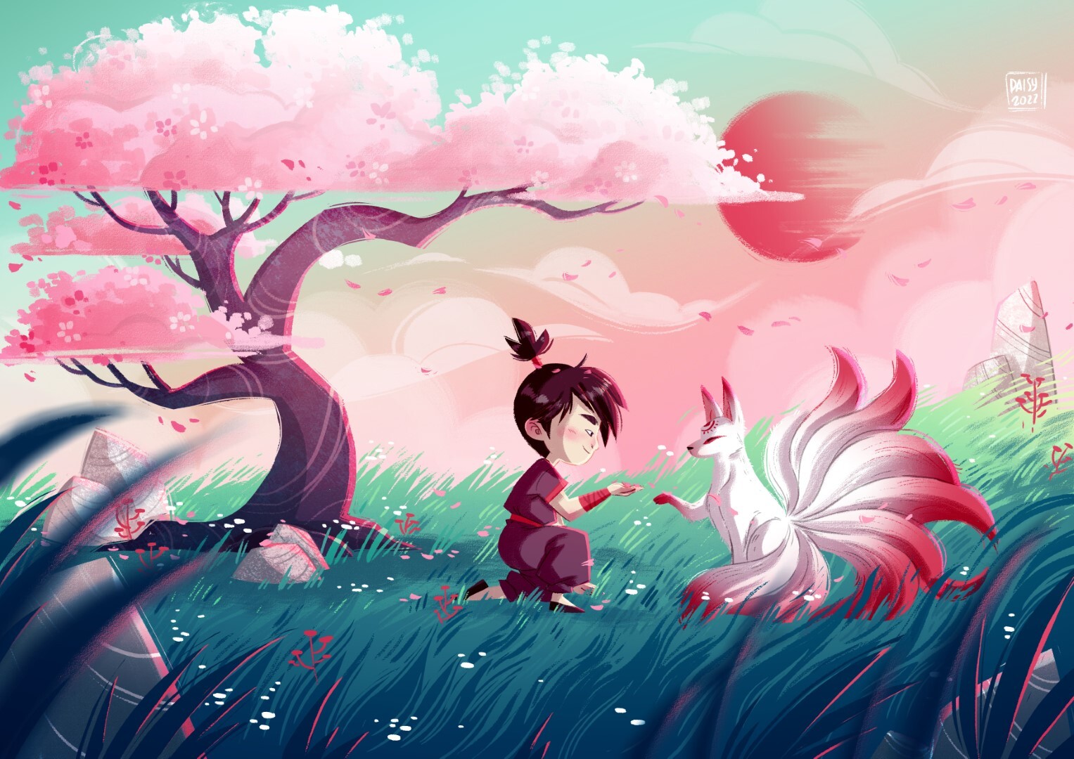 ArtStation - The little Sakura boy