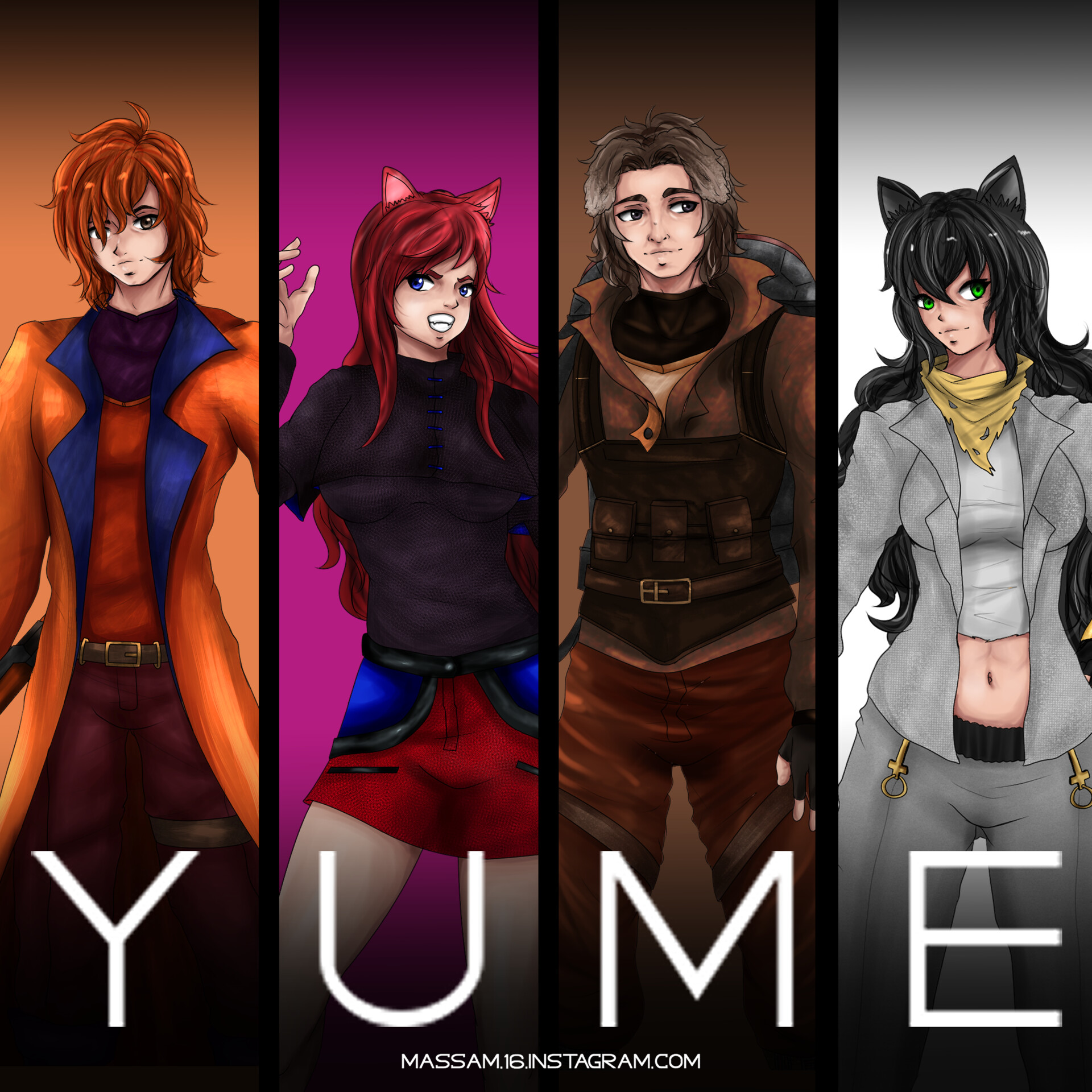 ArtStation - Team YUME (RWBY OC Commission)