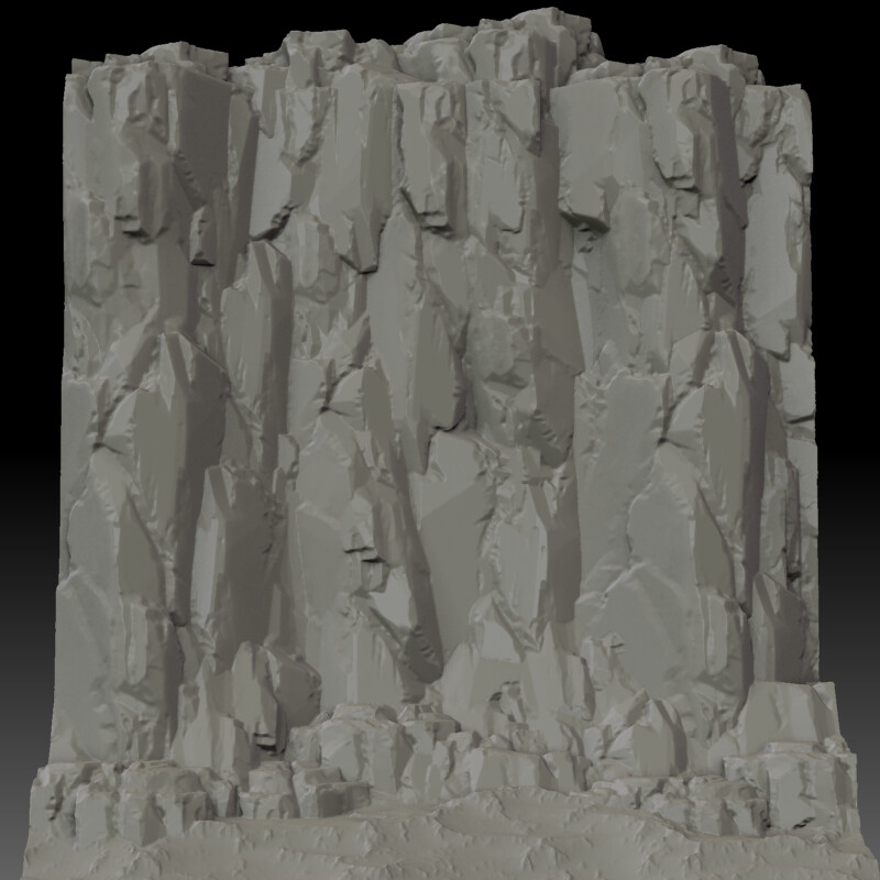 Kim Hyeong yong - [Marmoset 4] Nordic Cliff Sculpting Randering
