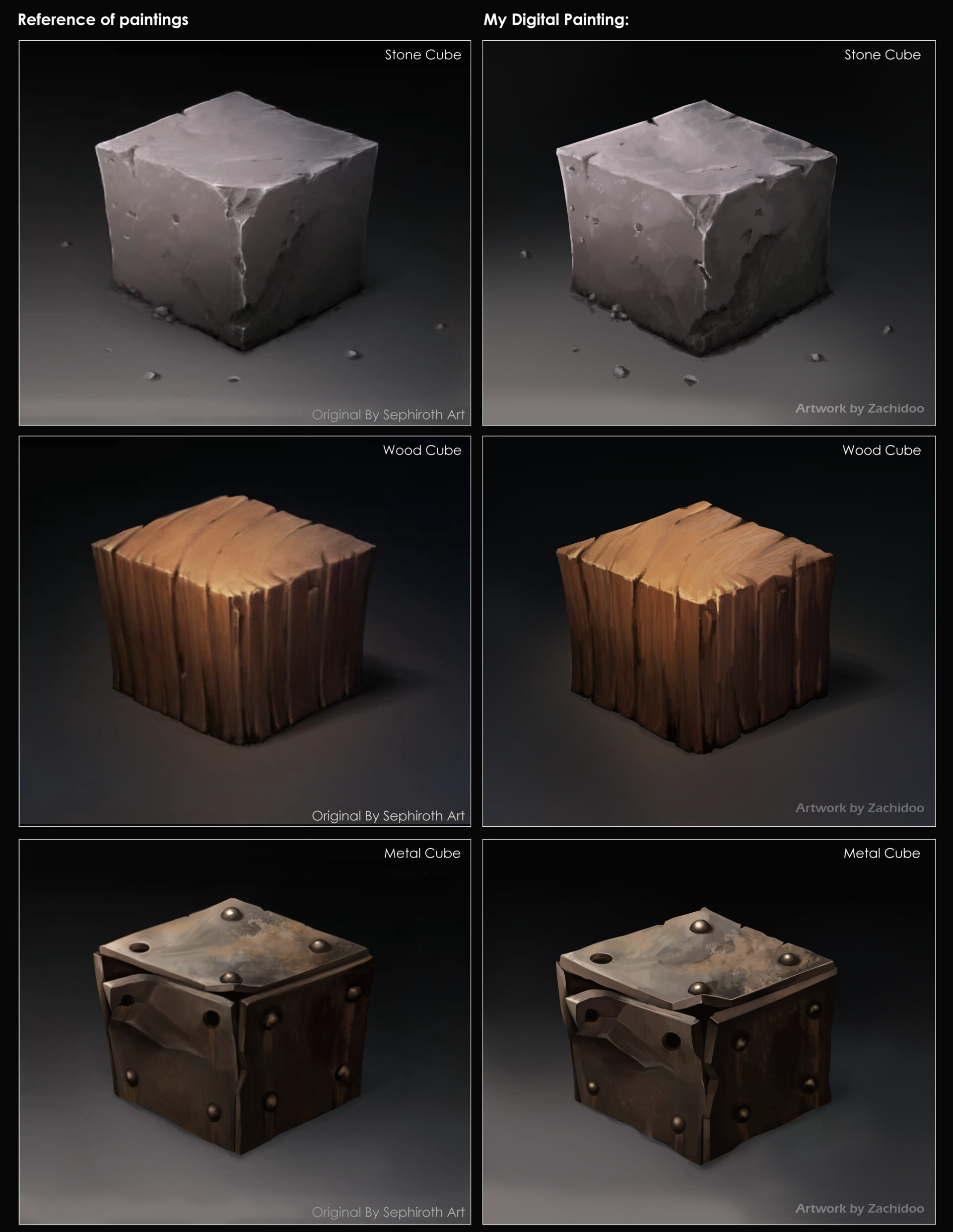 ArtStation - Material Cubes Rendering Exercise