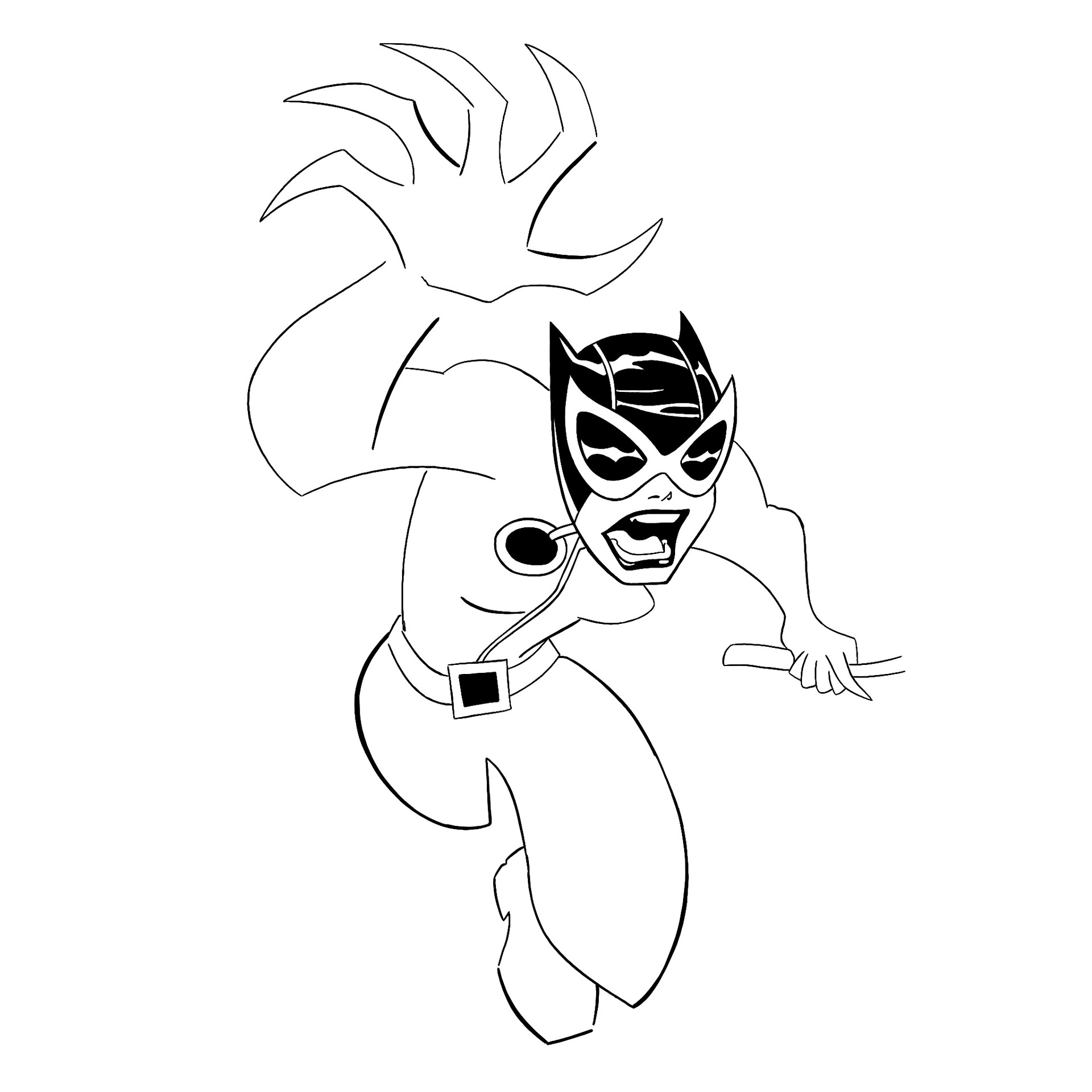 catwoman coloring pages printable