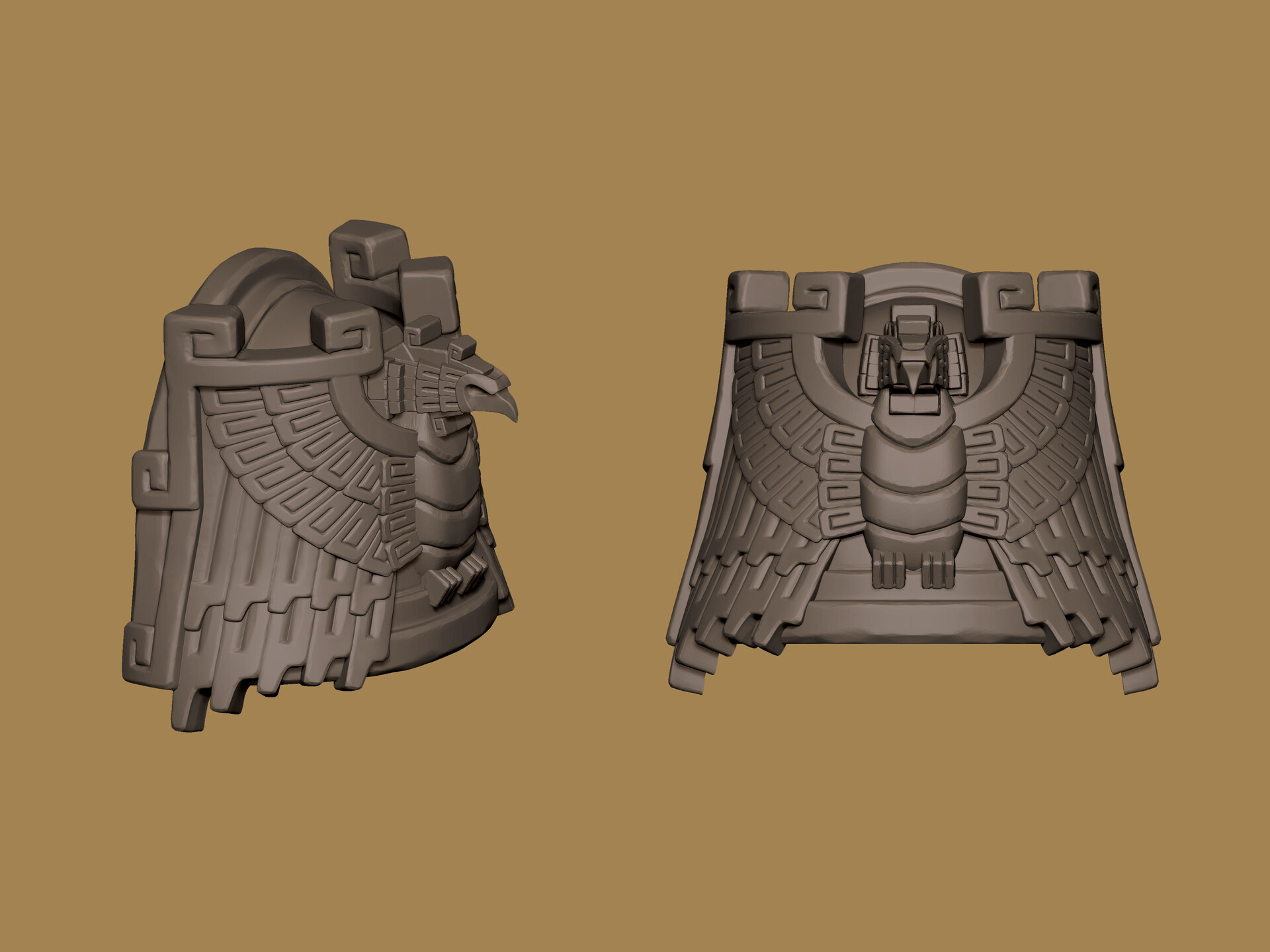 ArtStation - Mesoamerican-themed Armored Pauldrons for 40K Primaris ...
