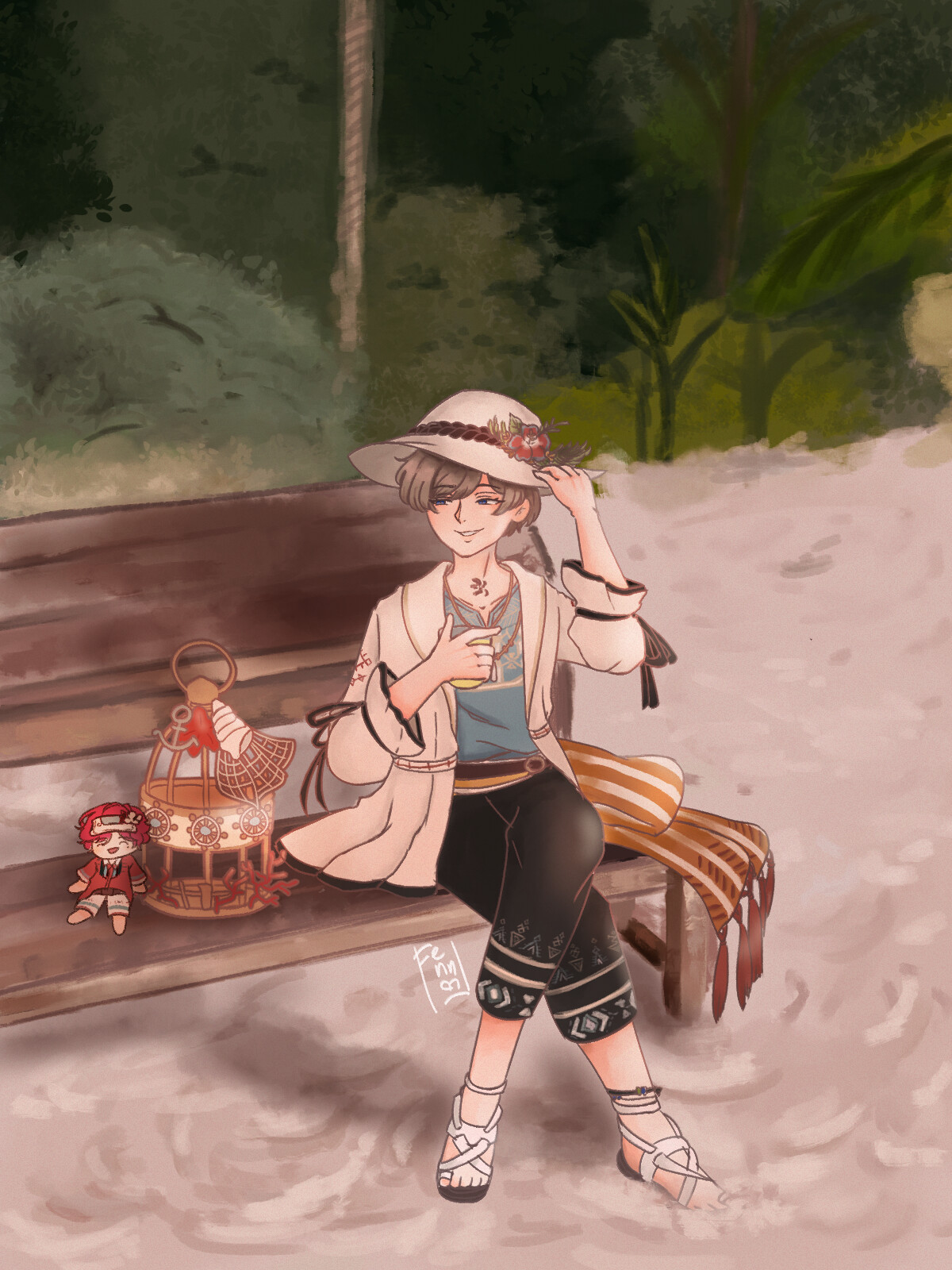 ArtStation - Summer Rustica (full body illust)