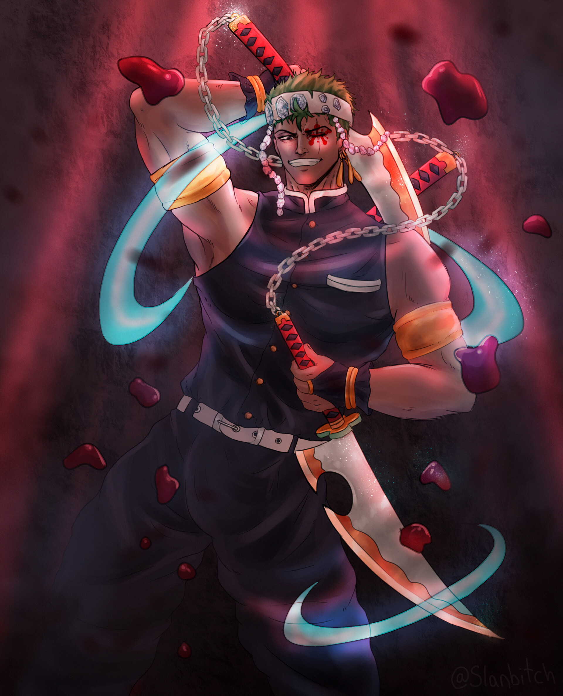 ArtStation - zoro with uzui's style