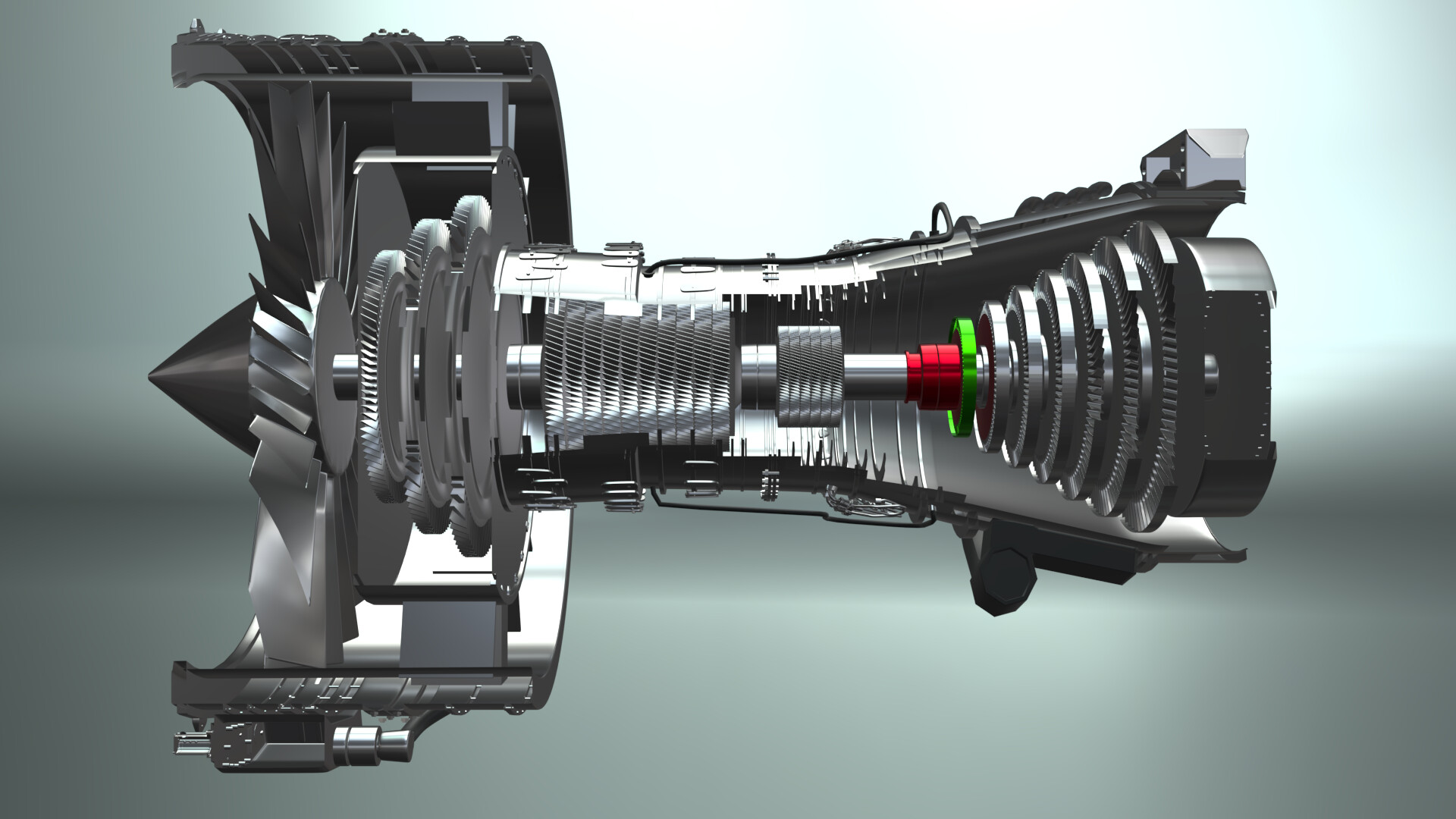 Gameaning Studio - CFM56 Turbo Fan 3D Model