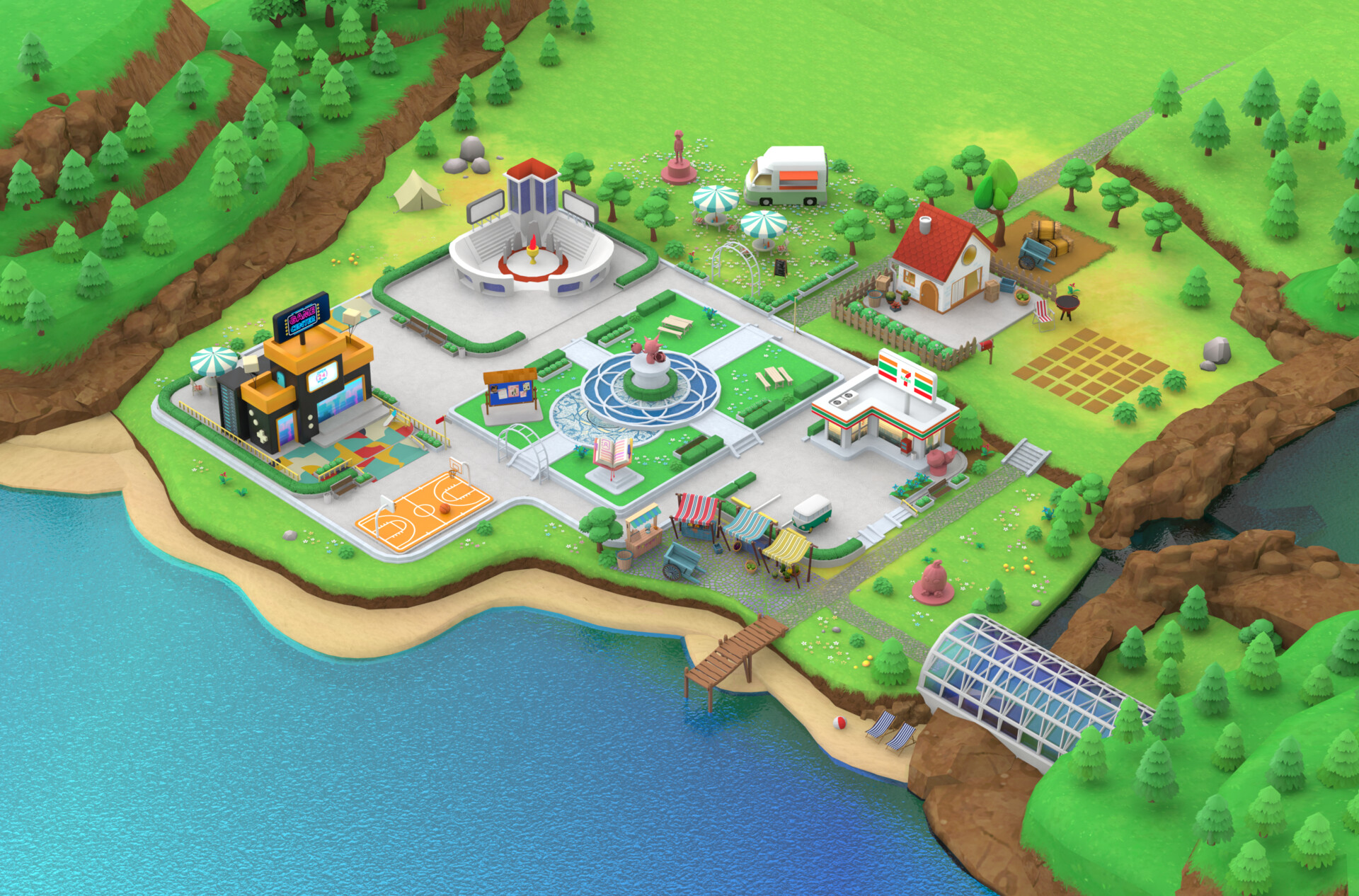 ArtStation - 7-Eleven Map