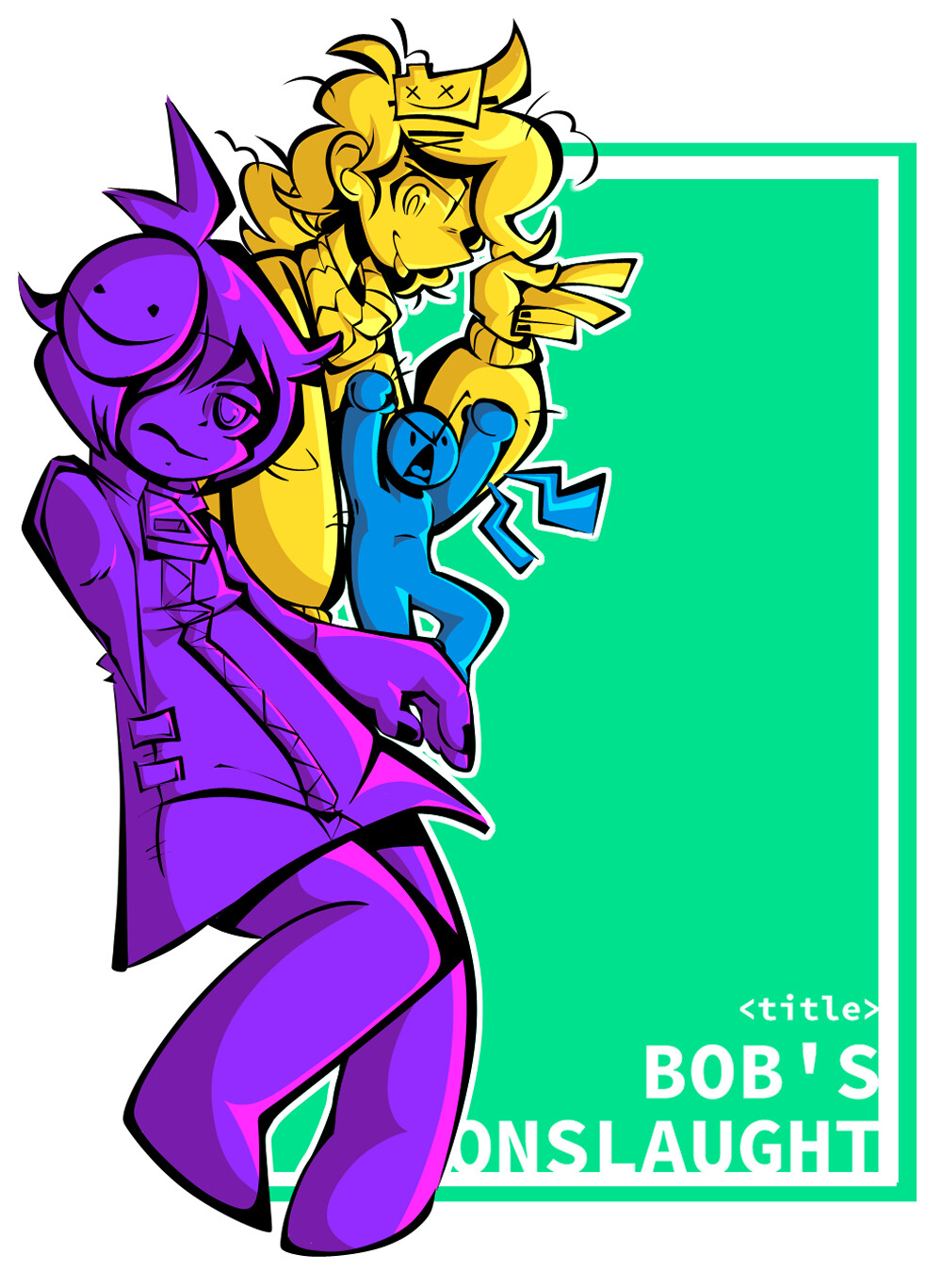 Ann Keeling - Fanart and Composition Experiment - Bob's Onslaught