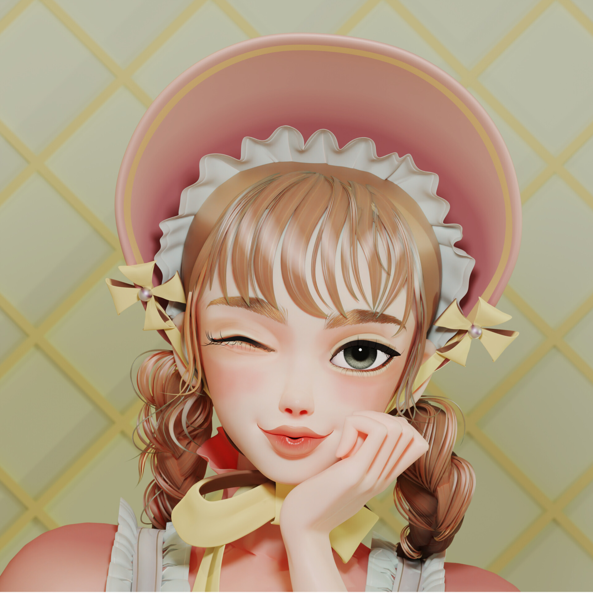 ArtStation - Wink girl