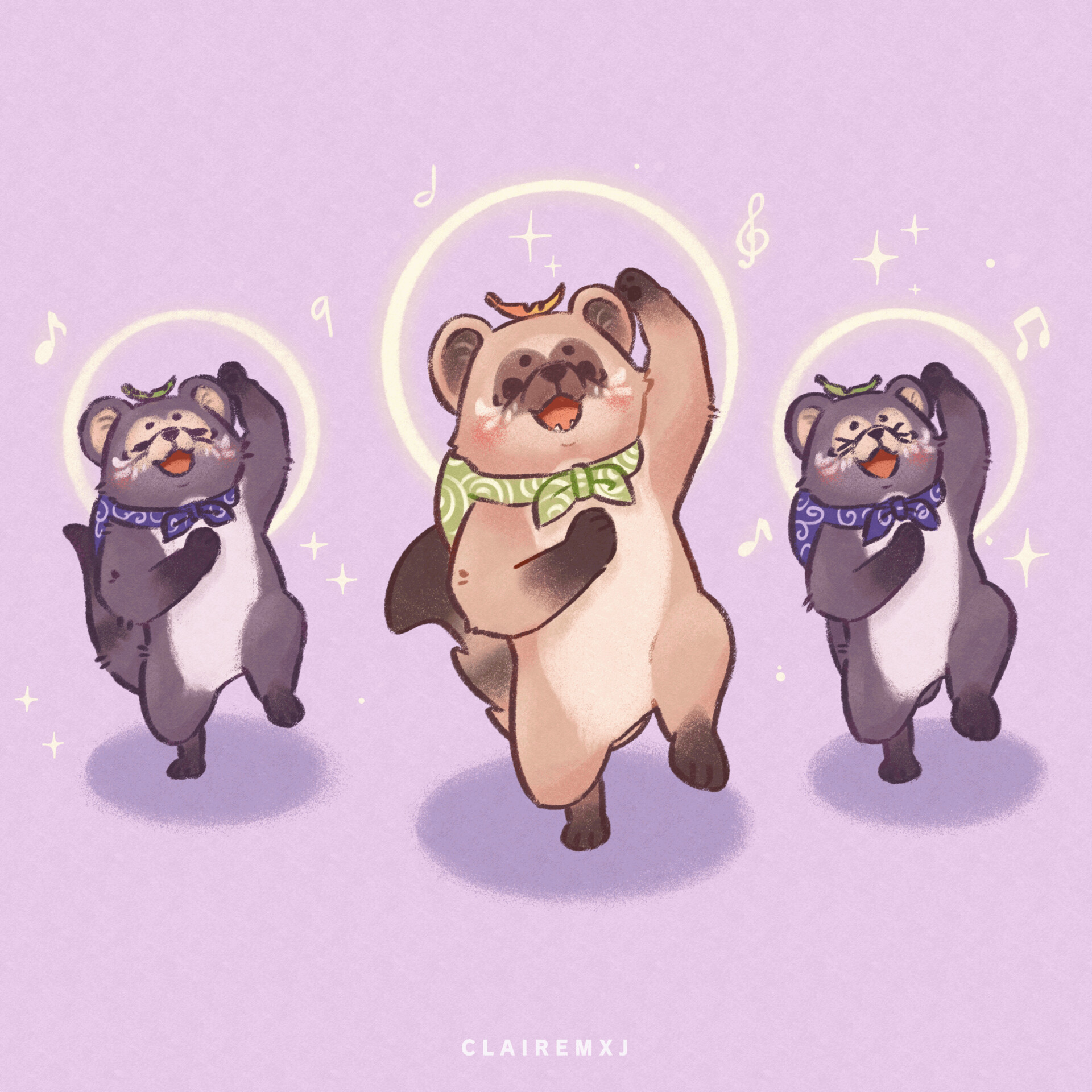 ArtStation - Tanuki Dance Party