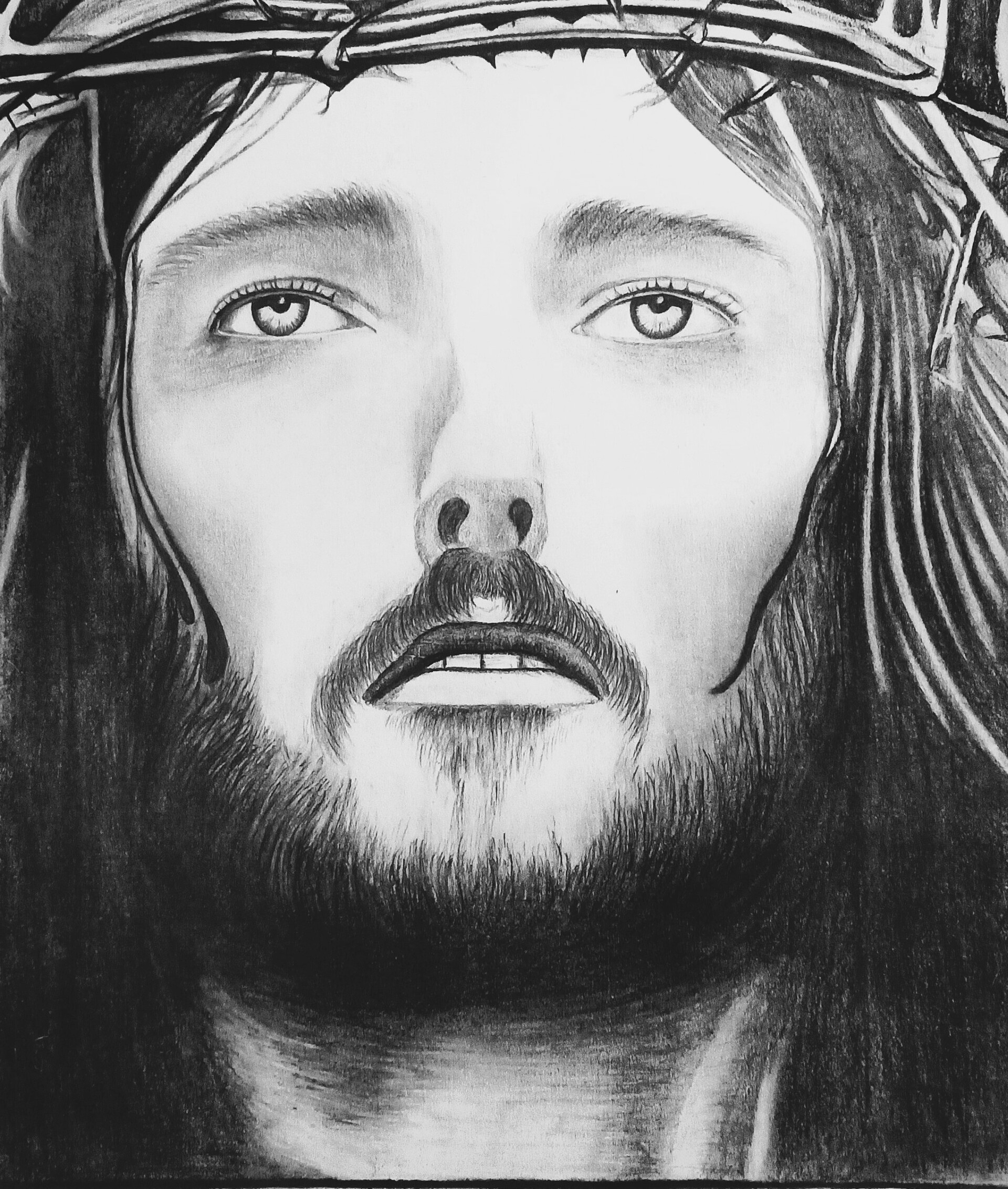 Krishna Prasad - Yeshua - Pencil Sketch