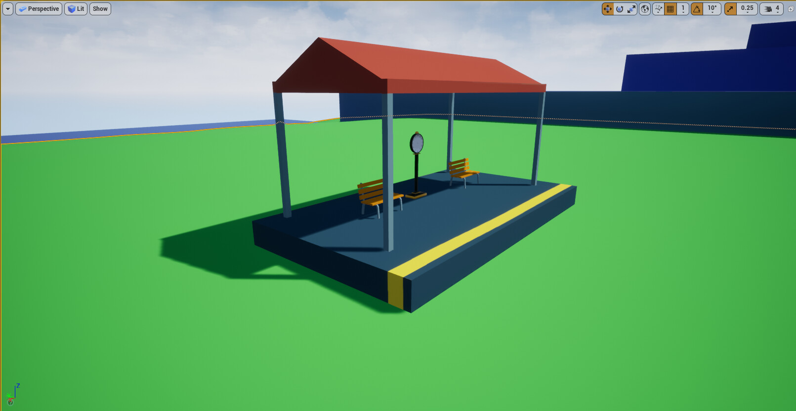 ArtStation - Train Station Assets for Personal Game Project