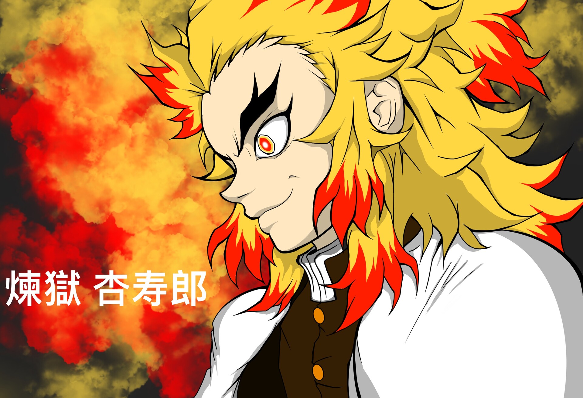 ArtStation - Rengoku Kyojuro , El Pilar de la Flama