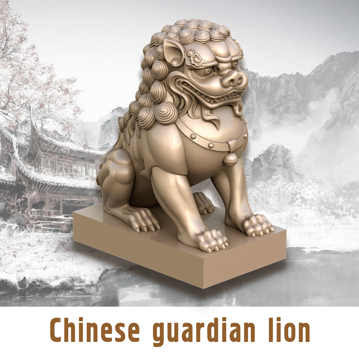 ArtStation - Chinese guardian lion