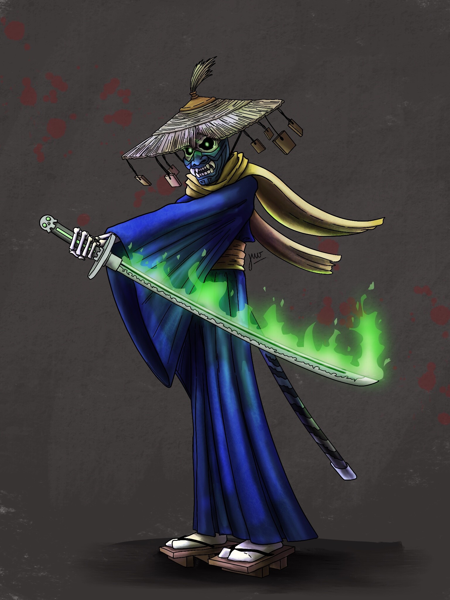 ArtStation - skeleton samurai