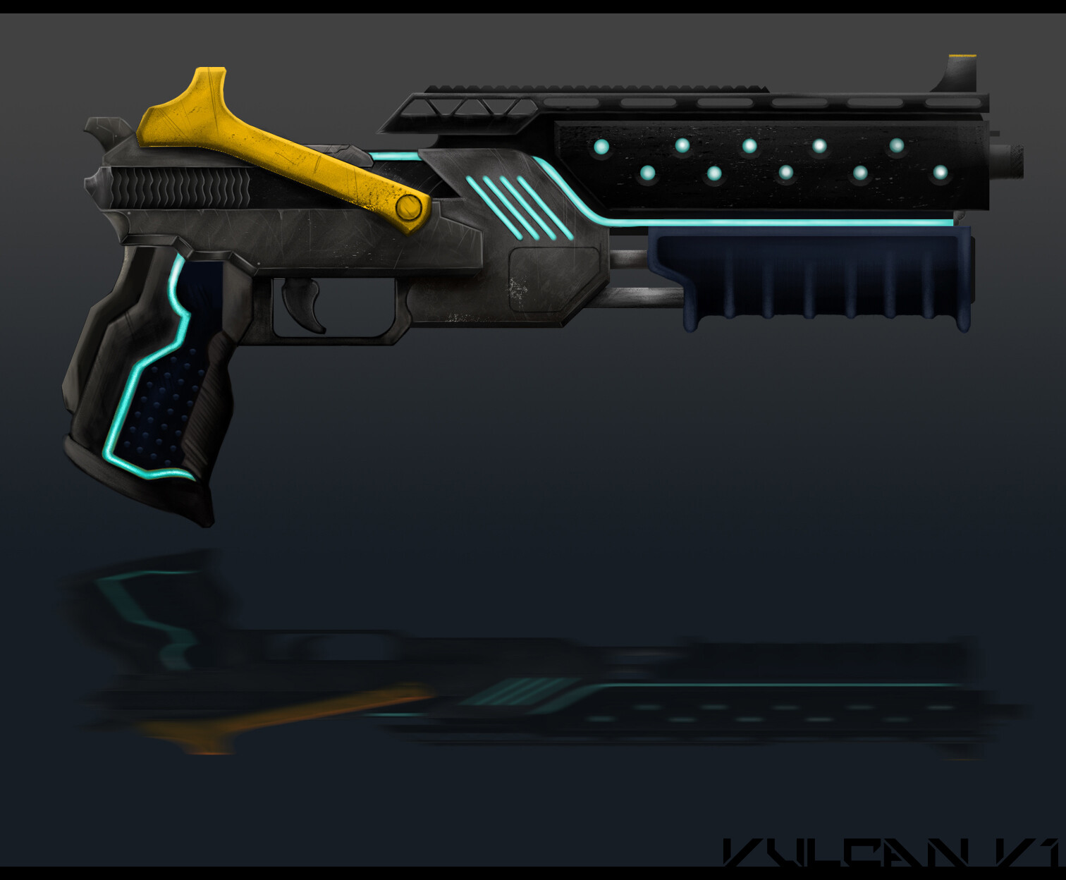 ArtStation - Futuristic pistol concept