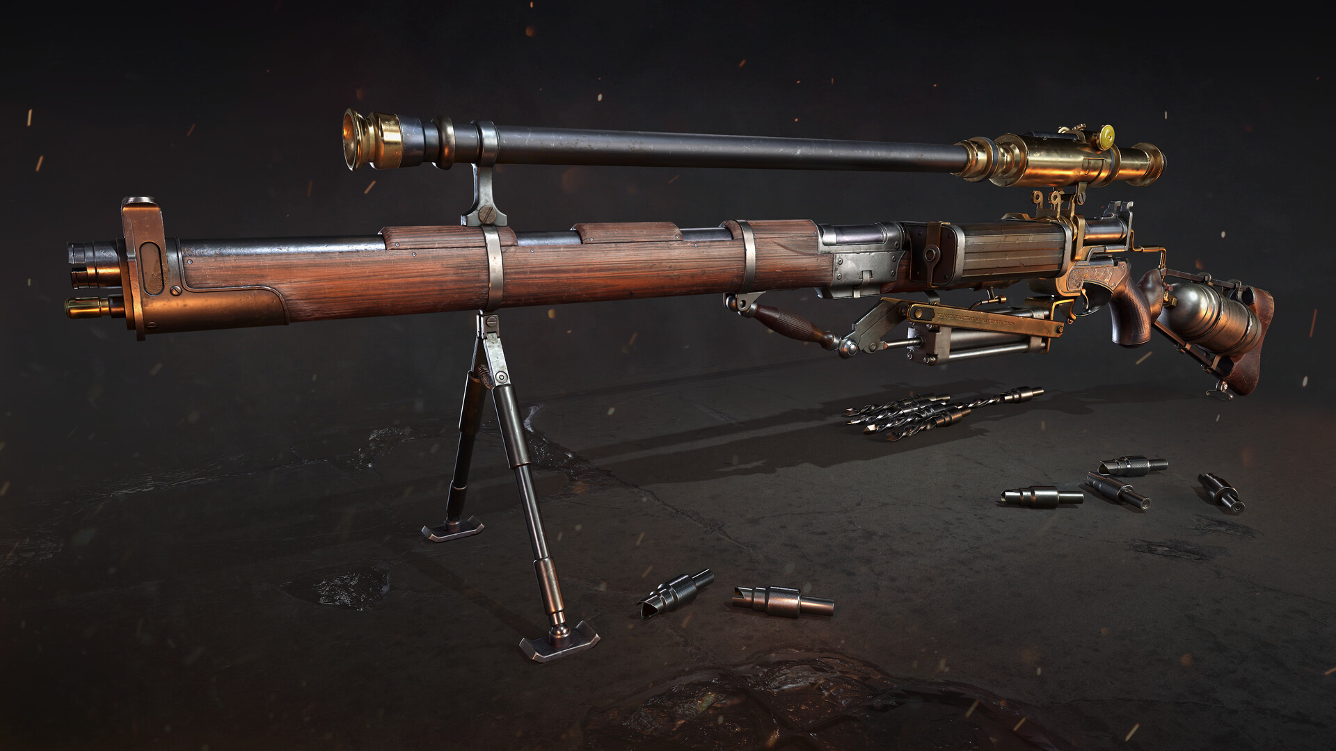 Pneumatic Rifle by 乙珑 (songfeilong) : r/ImaginaryWeaponry