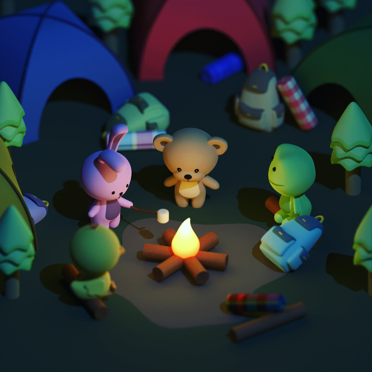ArtStation - The Cutest Camping Trip