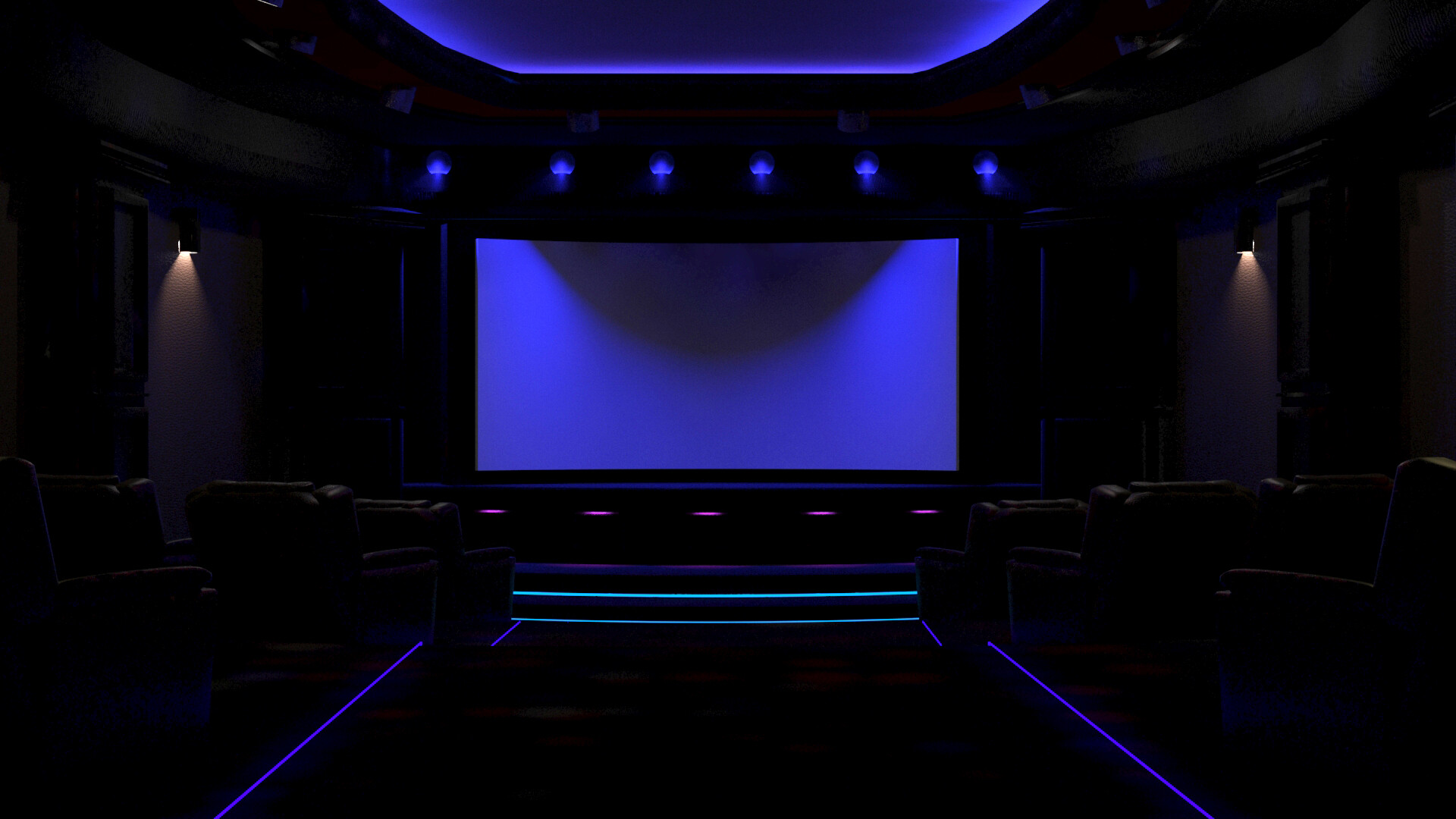 ArtStation - Home theatre Interior Design