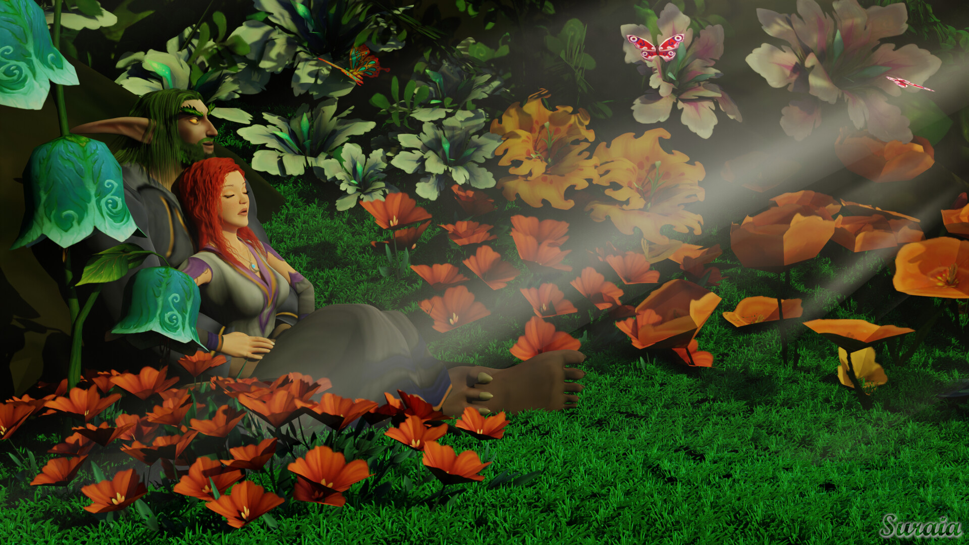 ArtStation - Suraia and Zarn in Val'Sharah