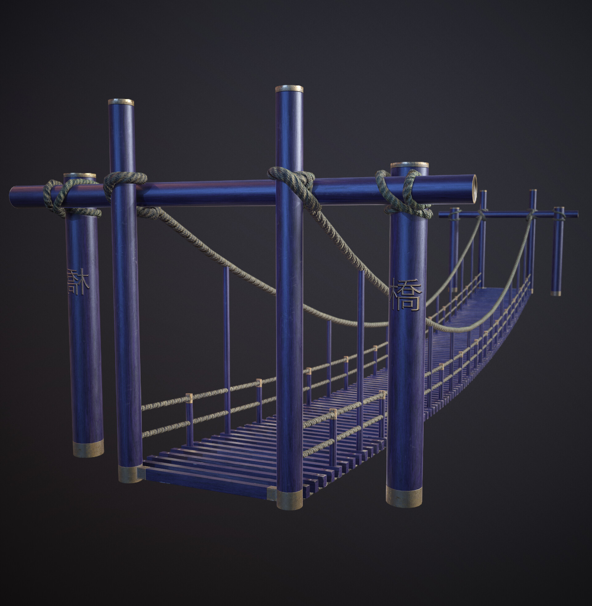 ArtStation - Japanese Architecture - Hanging bridge