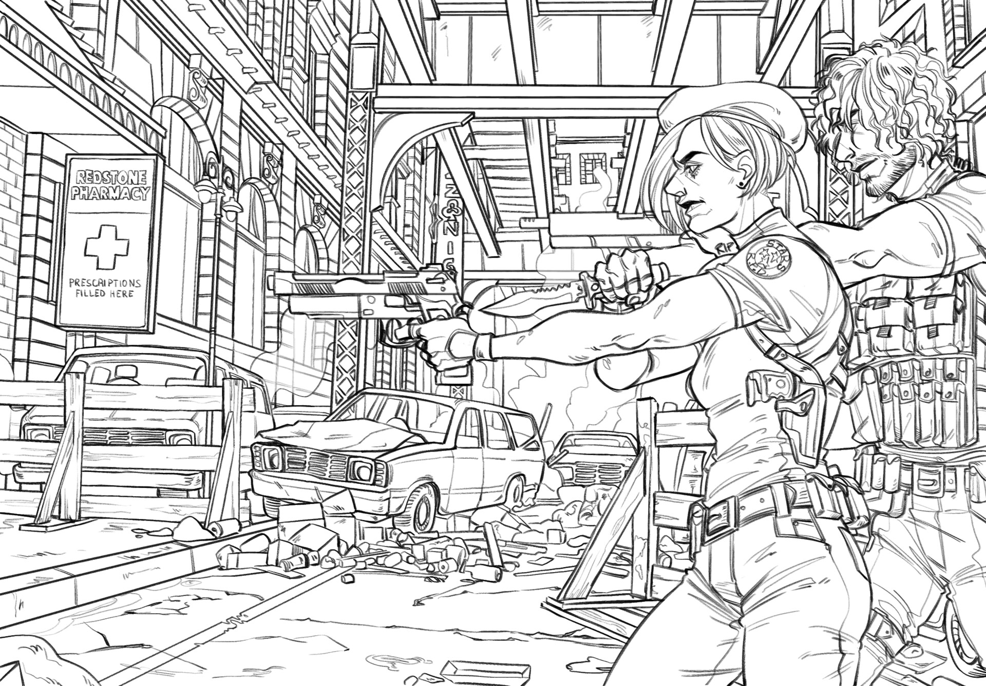 coloring pages resident evil