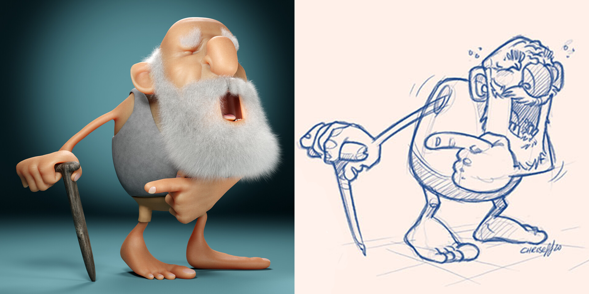 laugh animation reference